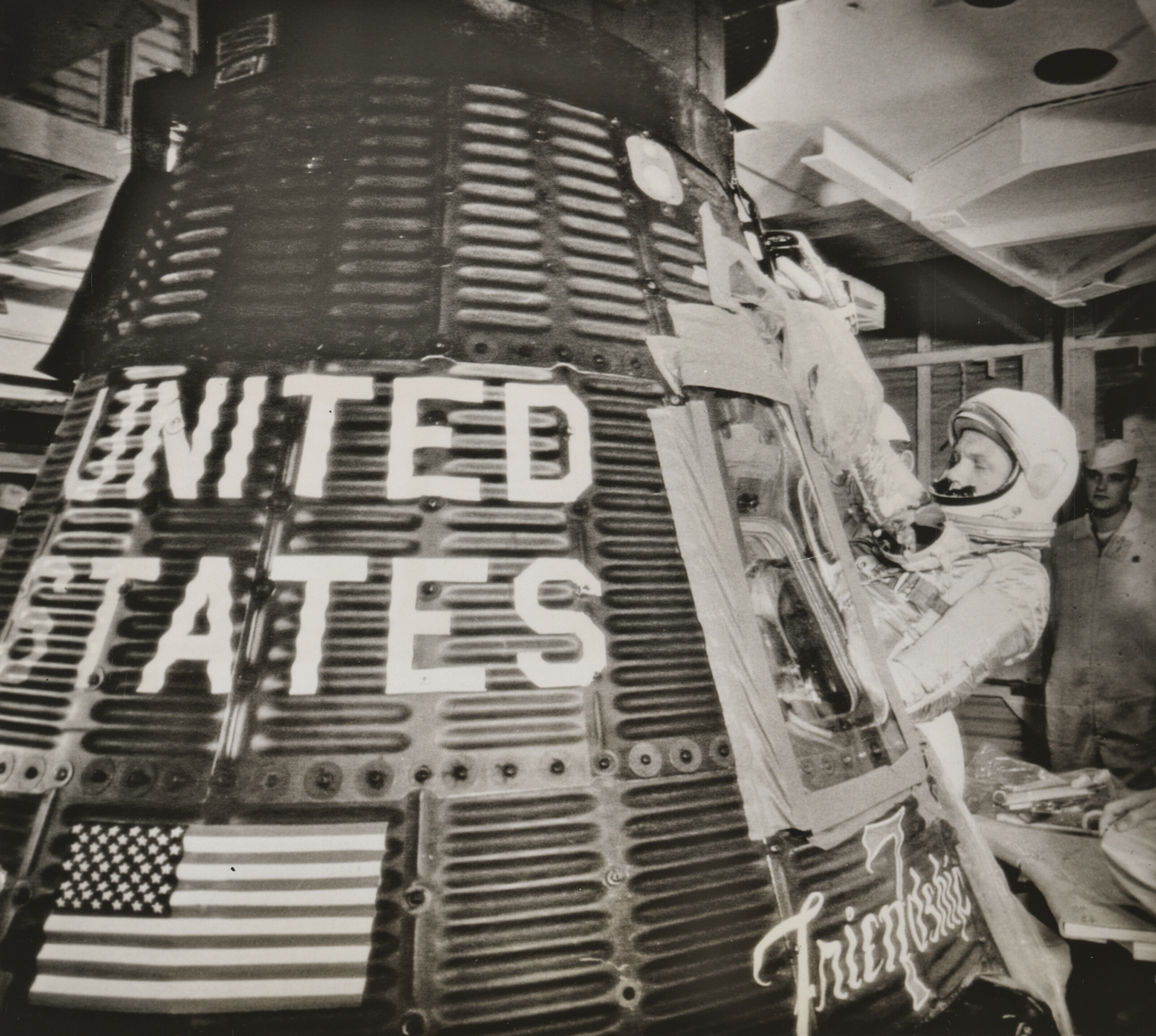 JOHN GLENN CLIMBING INTO MERCURY CAPSULE, JANUARY 27, 1962, NASA [MERCURY-ATLAS 6] | Christie’s