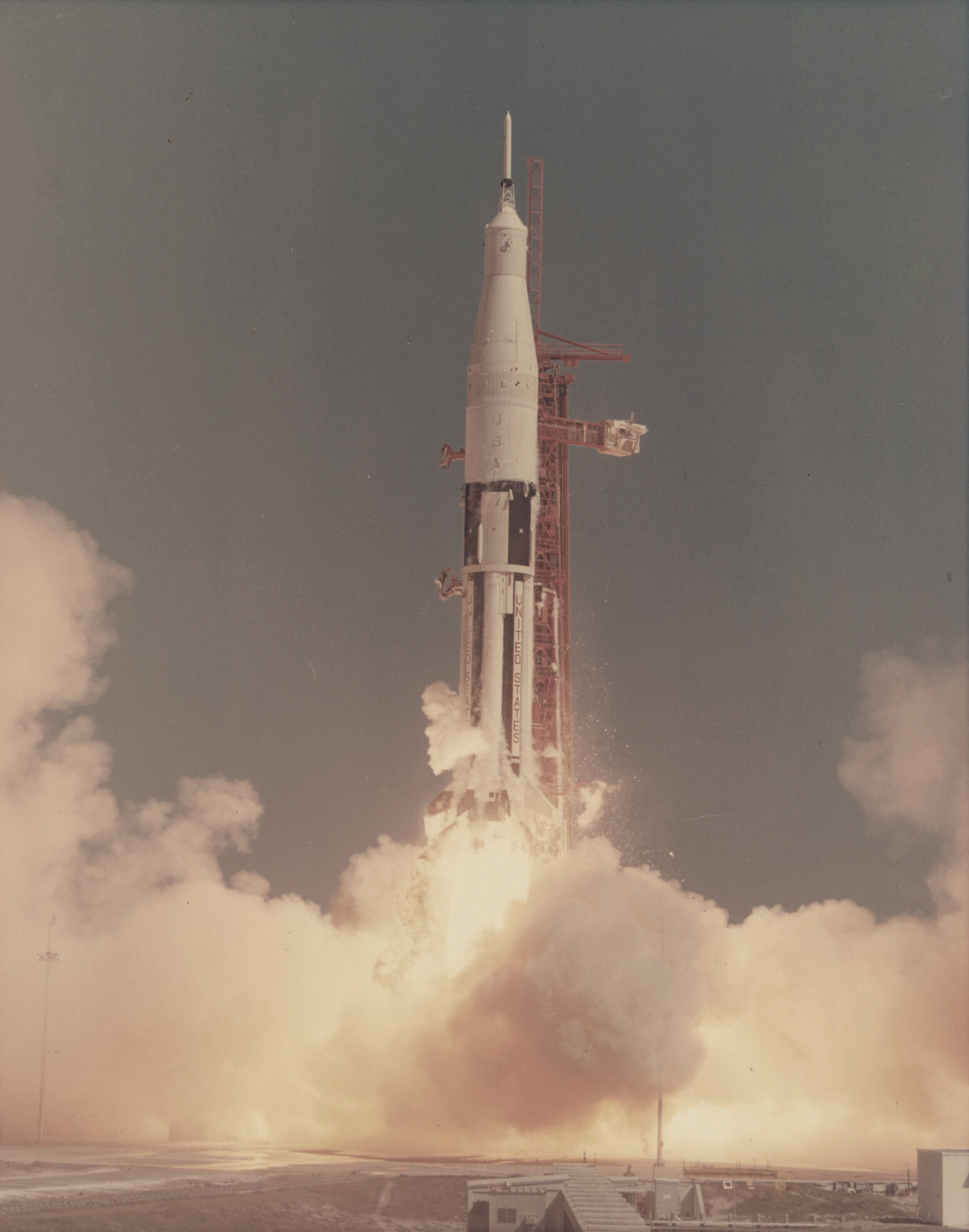 LAUNCH OF AS-201, FEBRUARY 26, 1966; ONE OF TWO PHOTOS, NASA [APOLLO ...