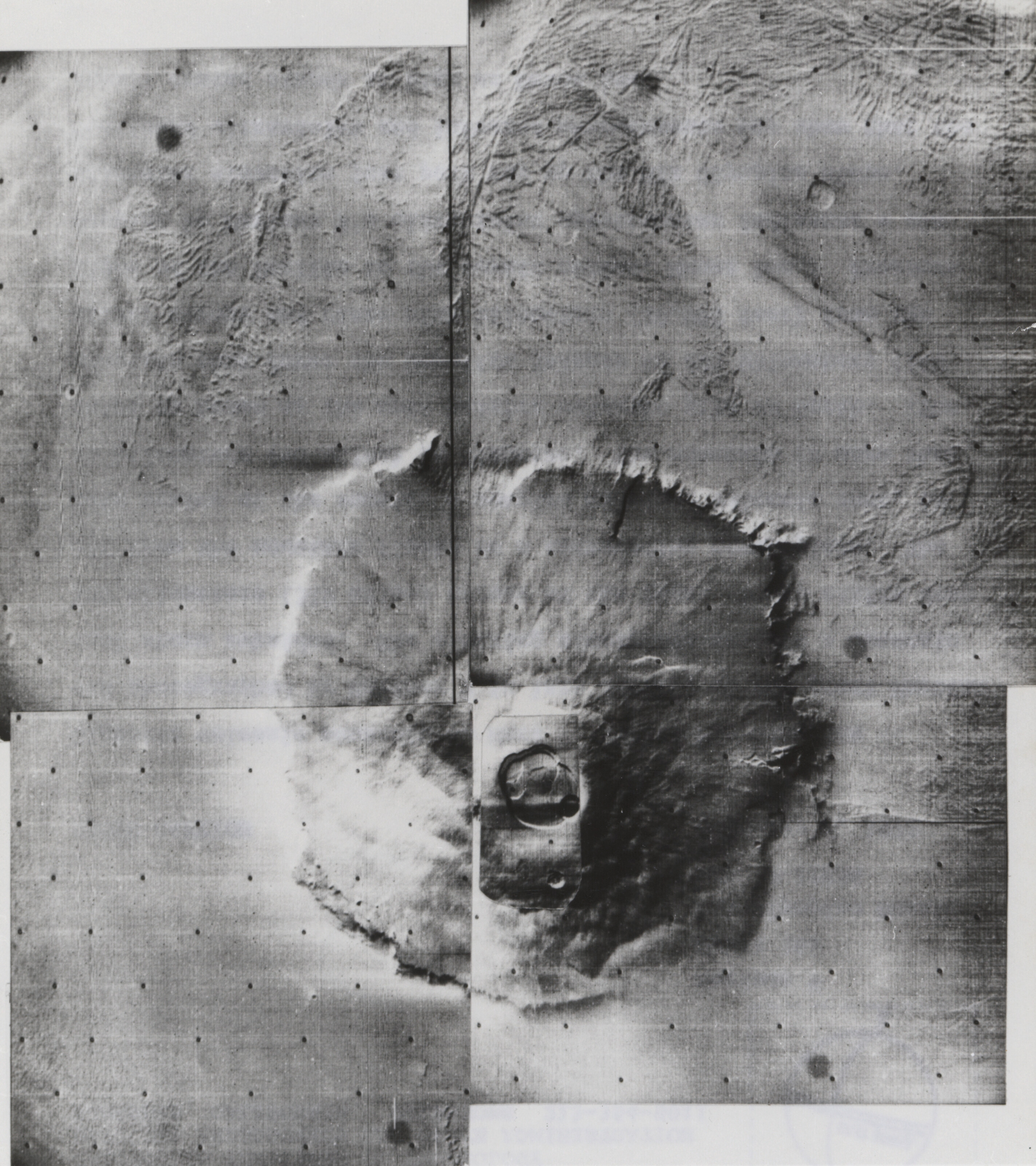 VOLCANIC MOUNTAIN ON MARS, FEBRUARY 6, 1972; ONE OF FOUR MARTIAN PHOTOS ...