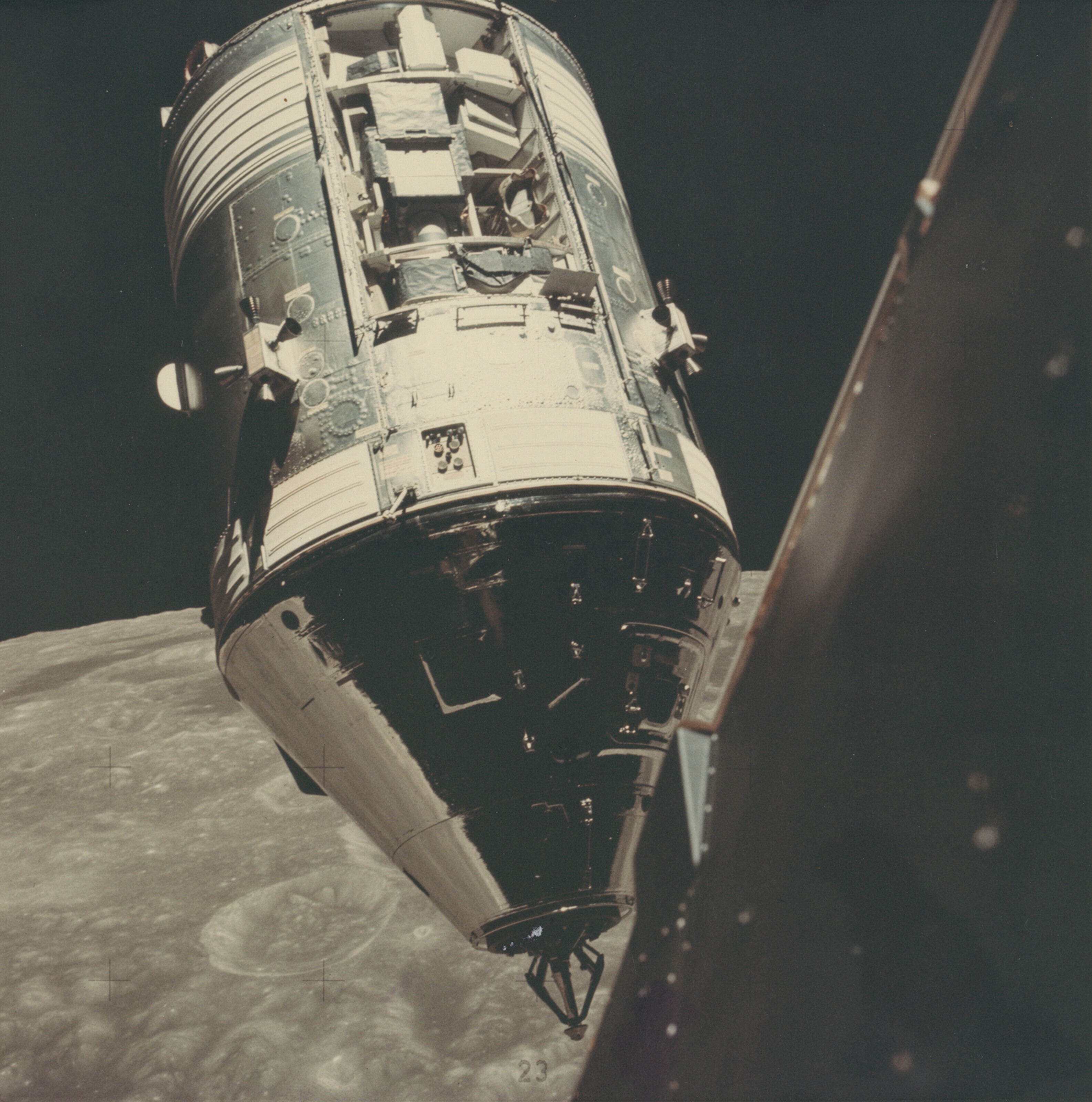THE COMMAND MODULE AMERICA BEFORE DOCKING WITH THE LM CHALLENGER IN ...