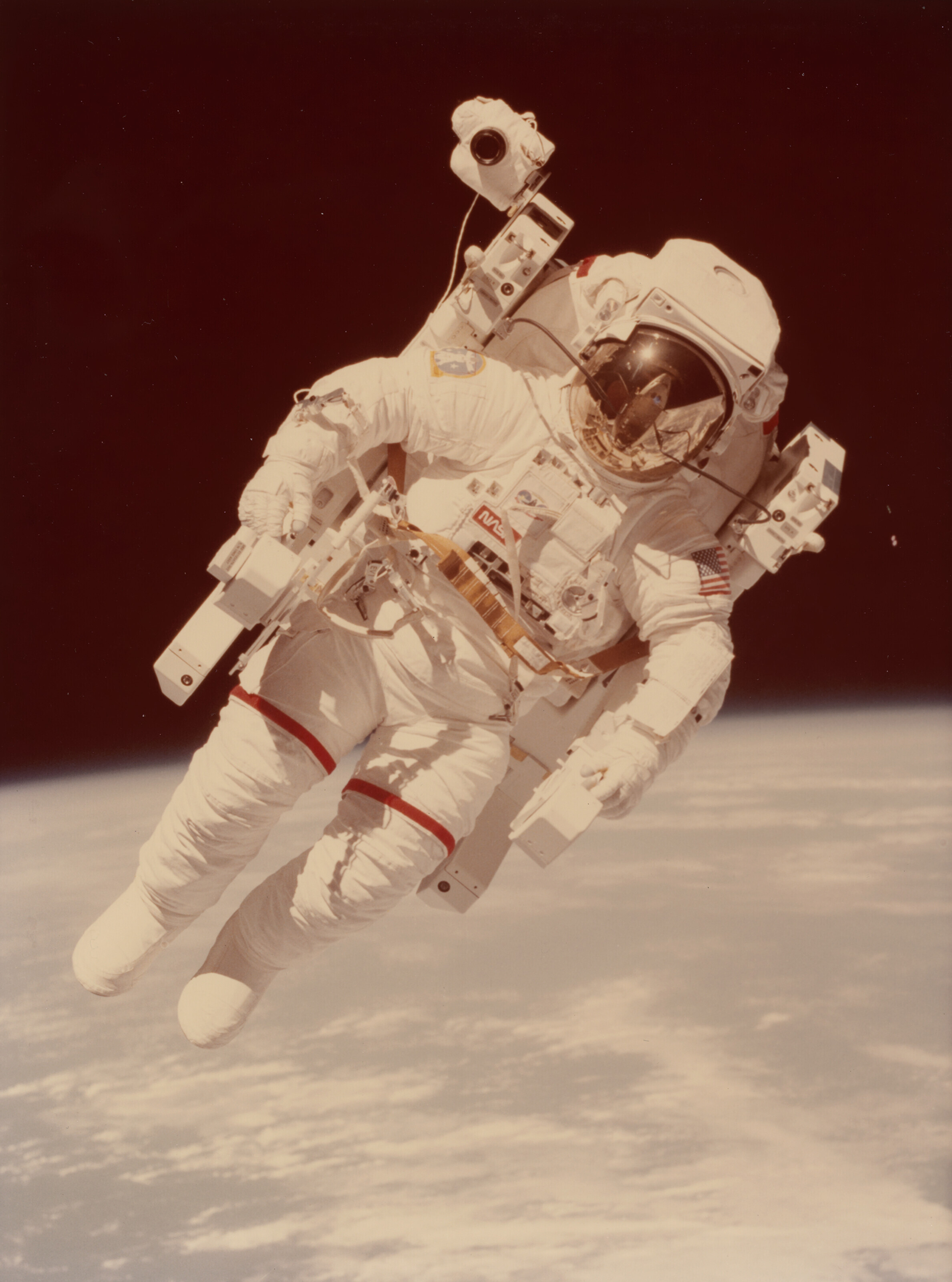 FIRST UNTETHERED SPACE FLIGHT, FEBRUARY 7, 1984, ROBERT GIBSON [STS-41B ...
