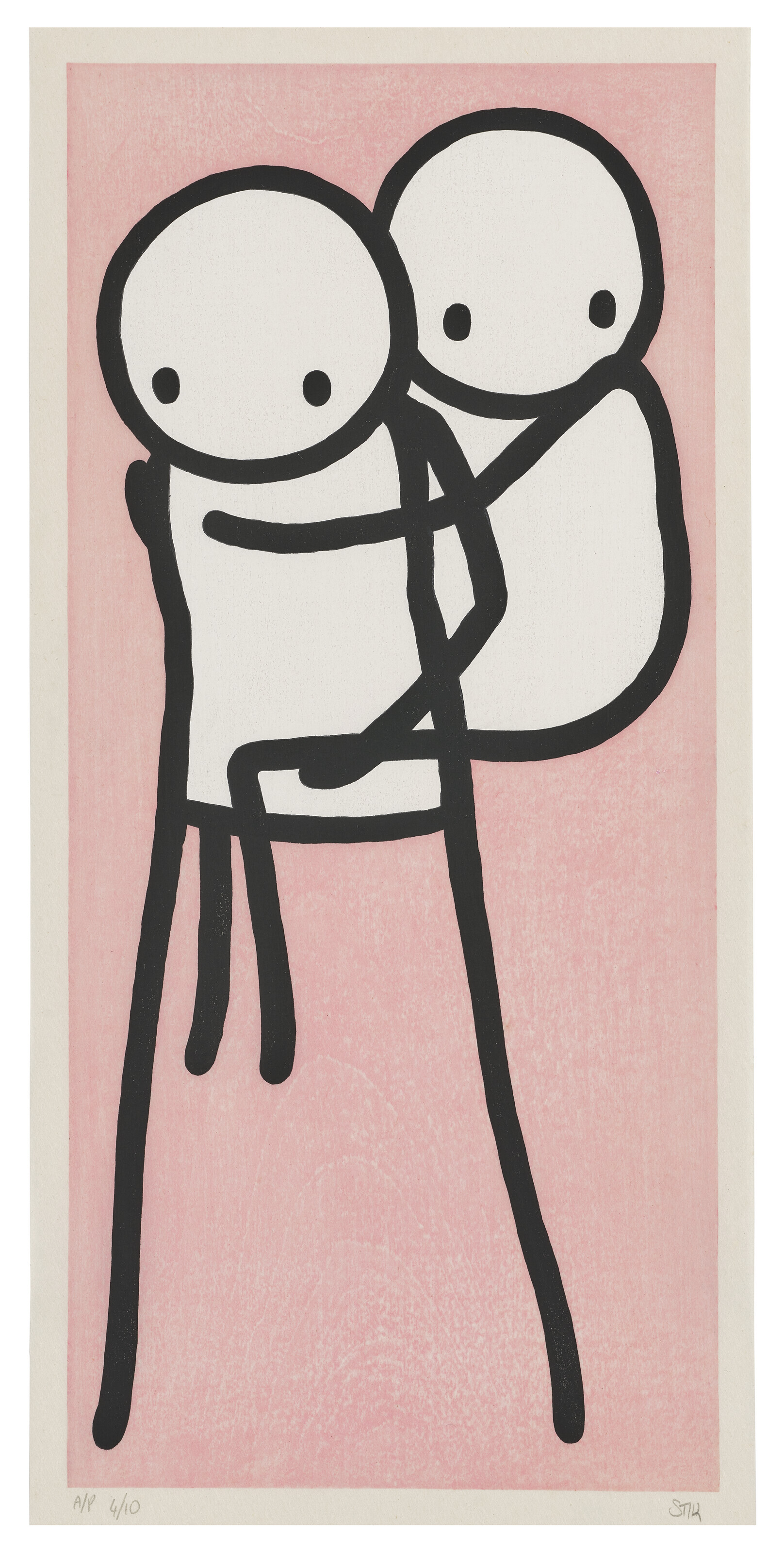 STIK (B. 1979), Onbu (Piggyback) (Pink) | Christie’s