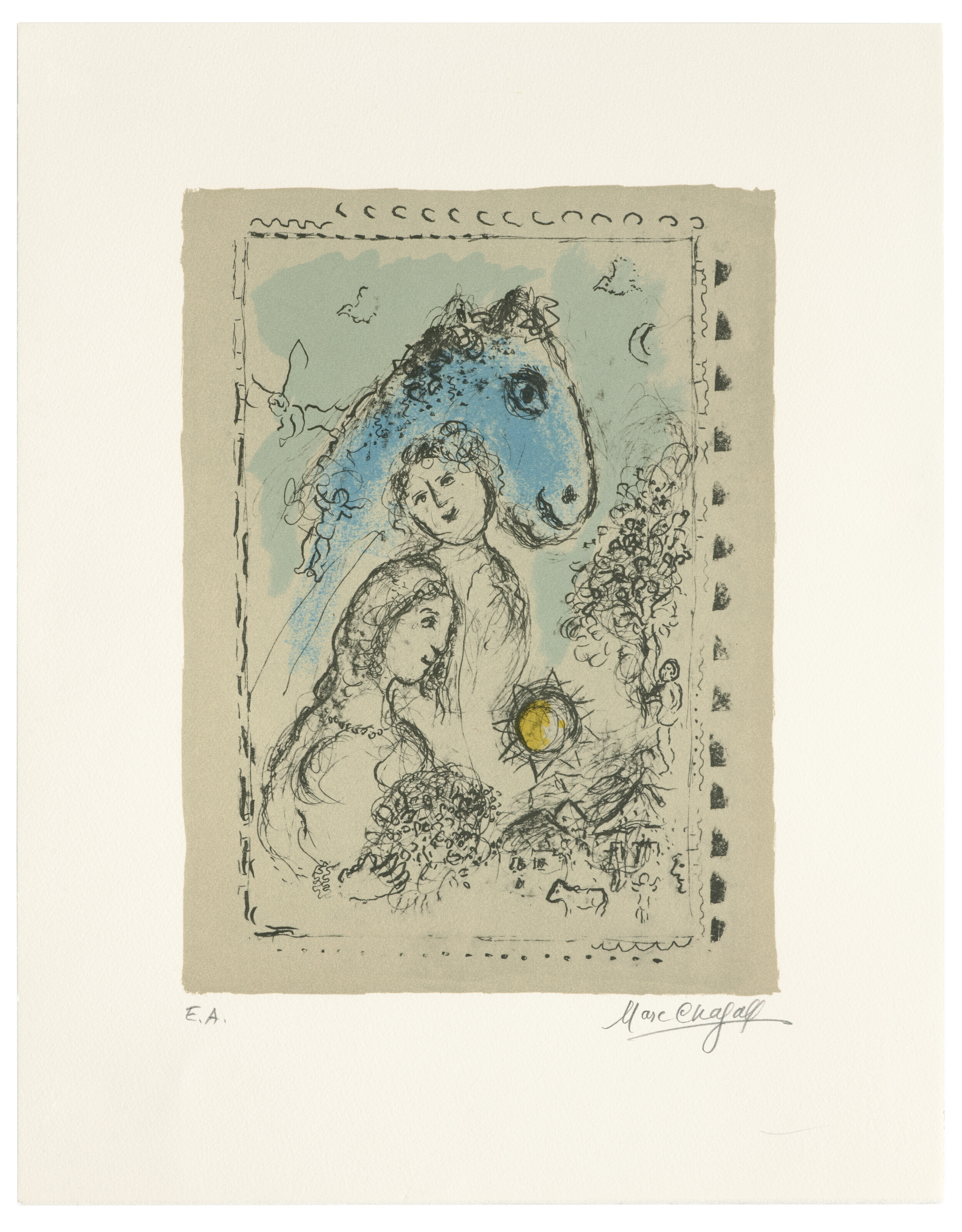 MARC CHAGALL (1887-1985), Cheval bleu au Couple | Christie’s