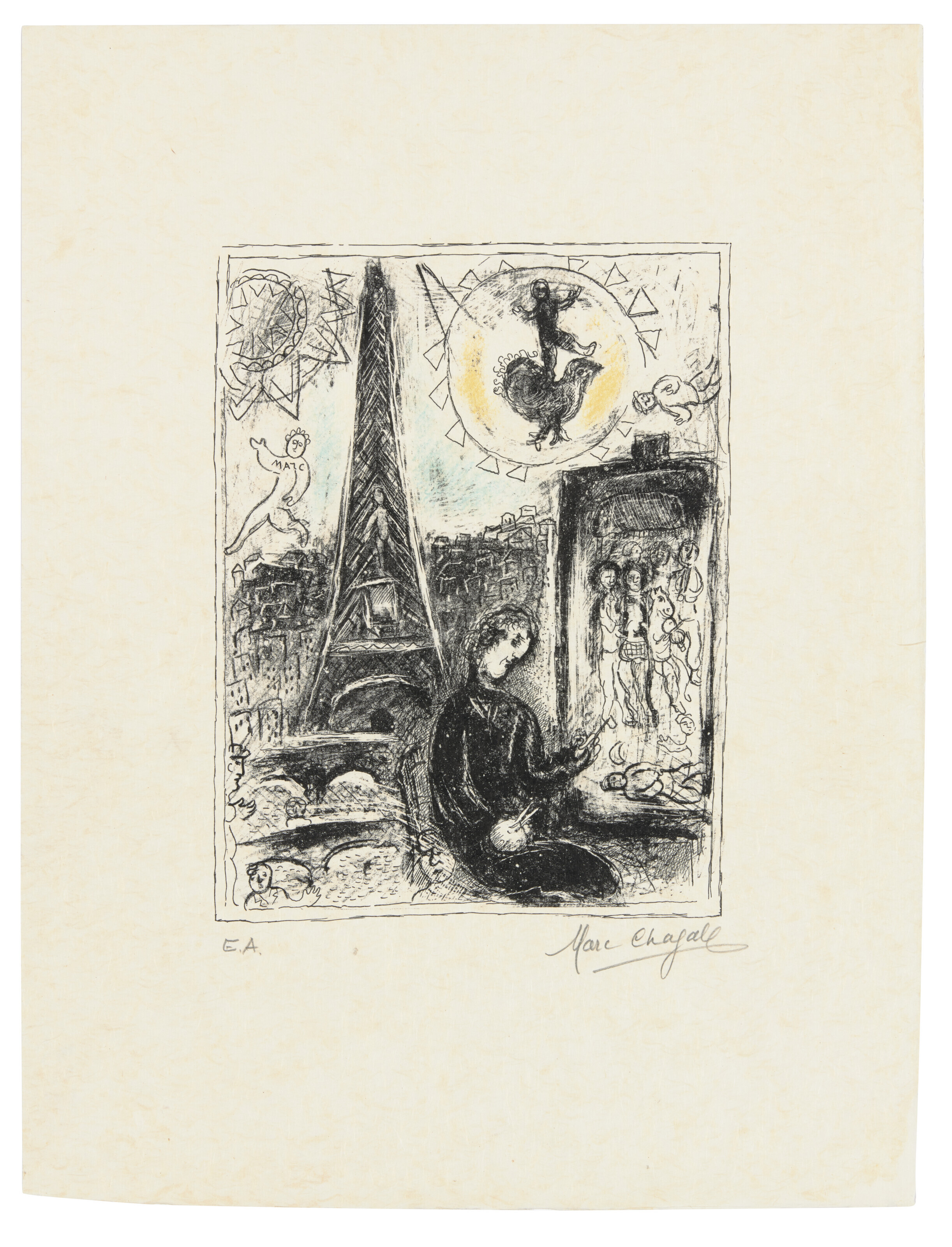 MARC CHAGALL (1887-1985), Le Peintre à la Tour Eiffel | Christie’s