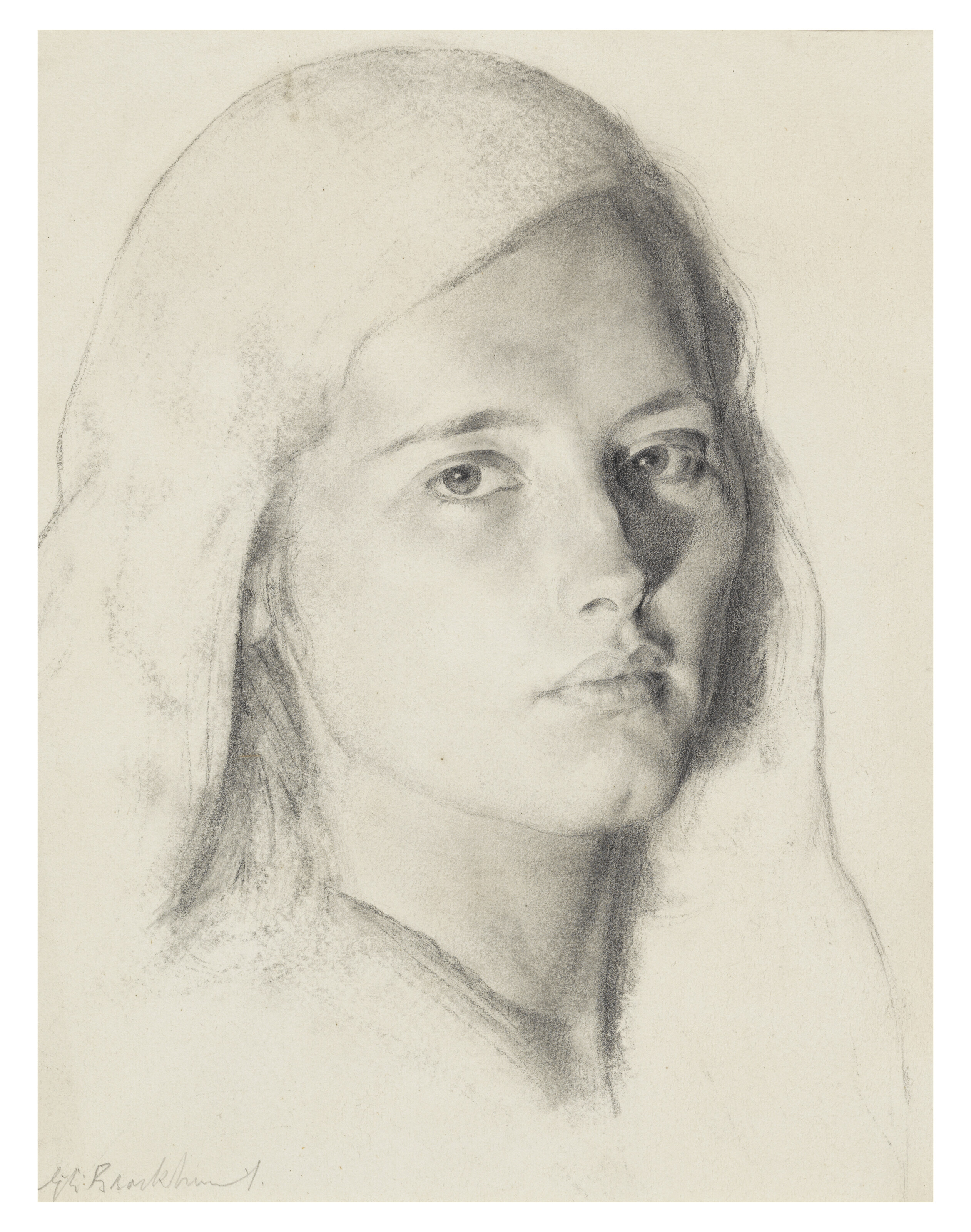 GERALD LESLIE BROCKHURST, R.A. (BRITISH, 1890-1978), Portrait study of ...