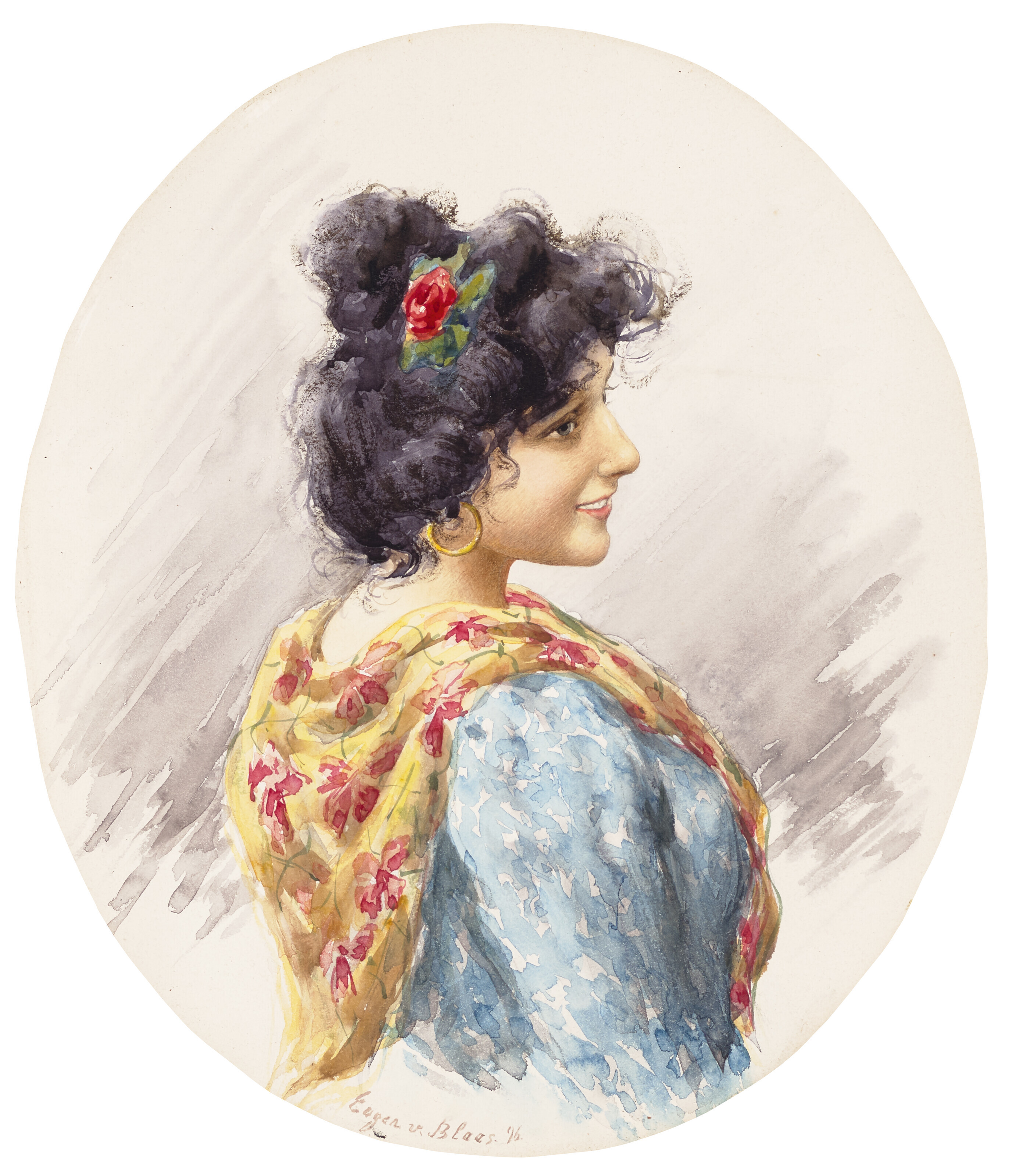 EUGEN VON BLAAS (AUSTRIAN, 1843-1931), An Italian Beauty | Christie’s