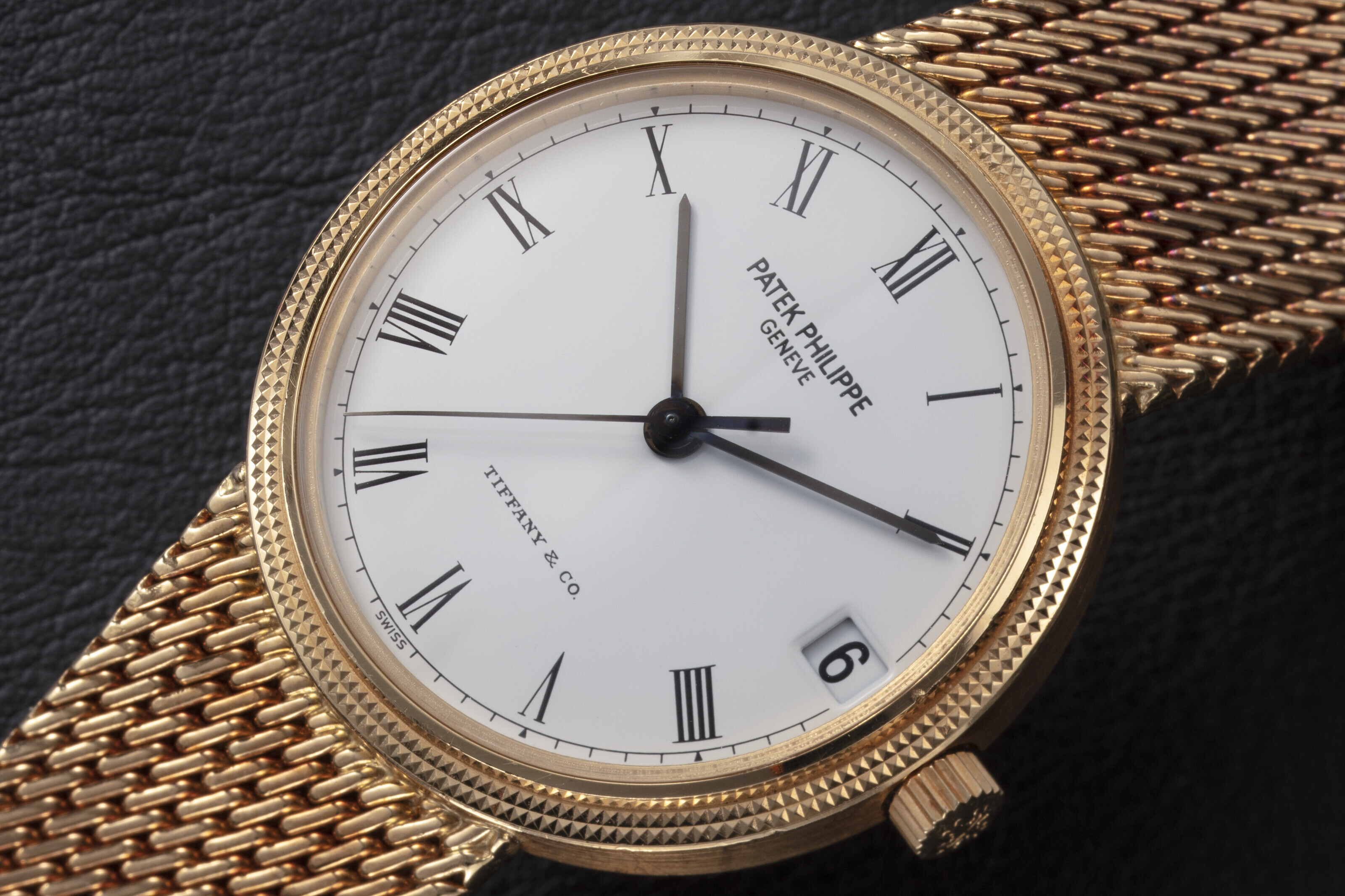 PATEK PHILIPPE, CALATRAVA REF. 3802/205 ‘TIFFANY DIAL’, A GOLD ...