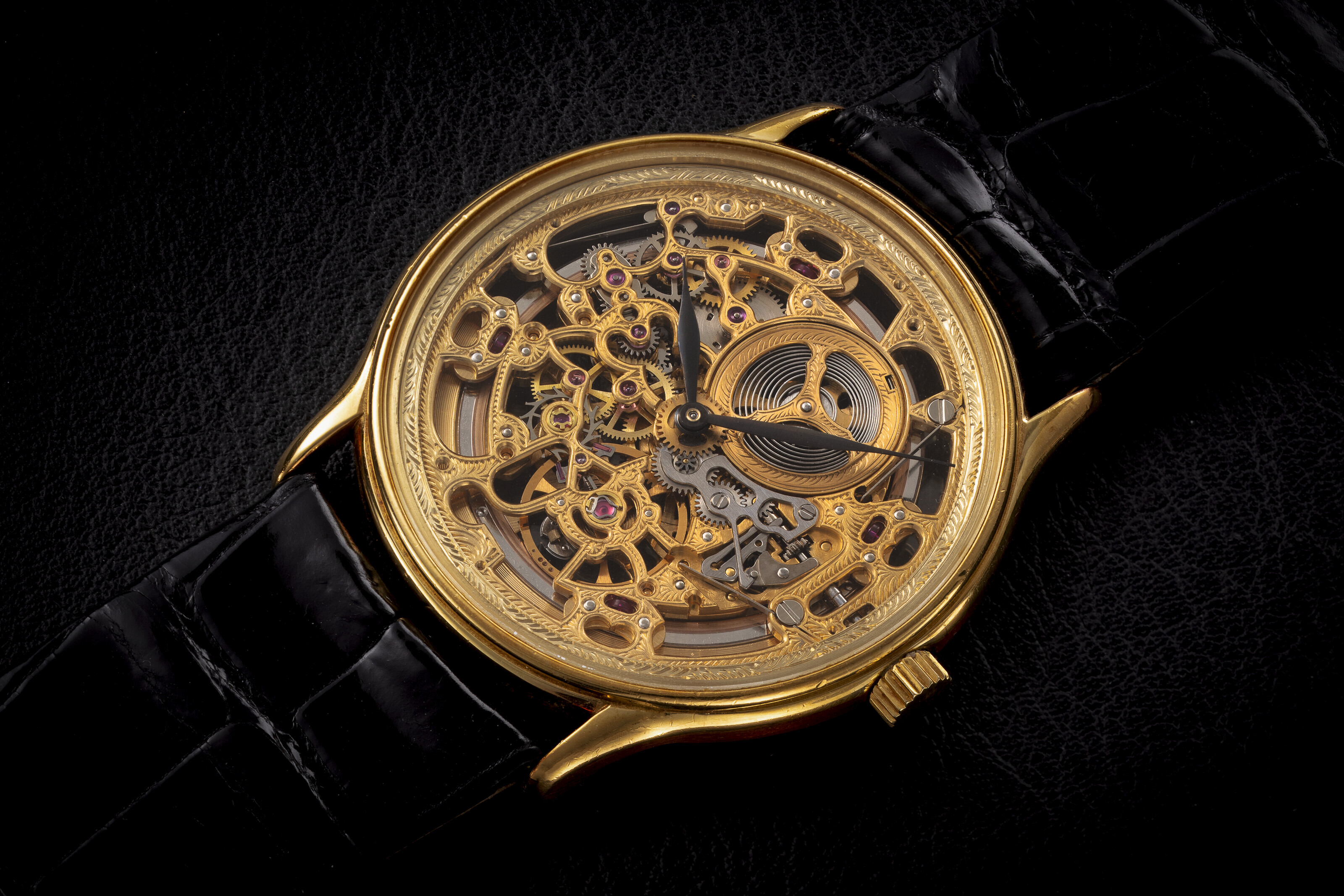 AUDEMARS PIGUET, A GOLD SKELETONISED AUTOMATIC WRISTWATCH, CASE NUMBER ...
