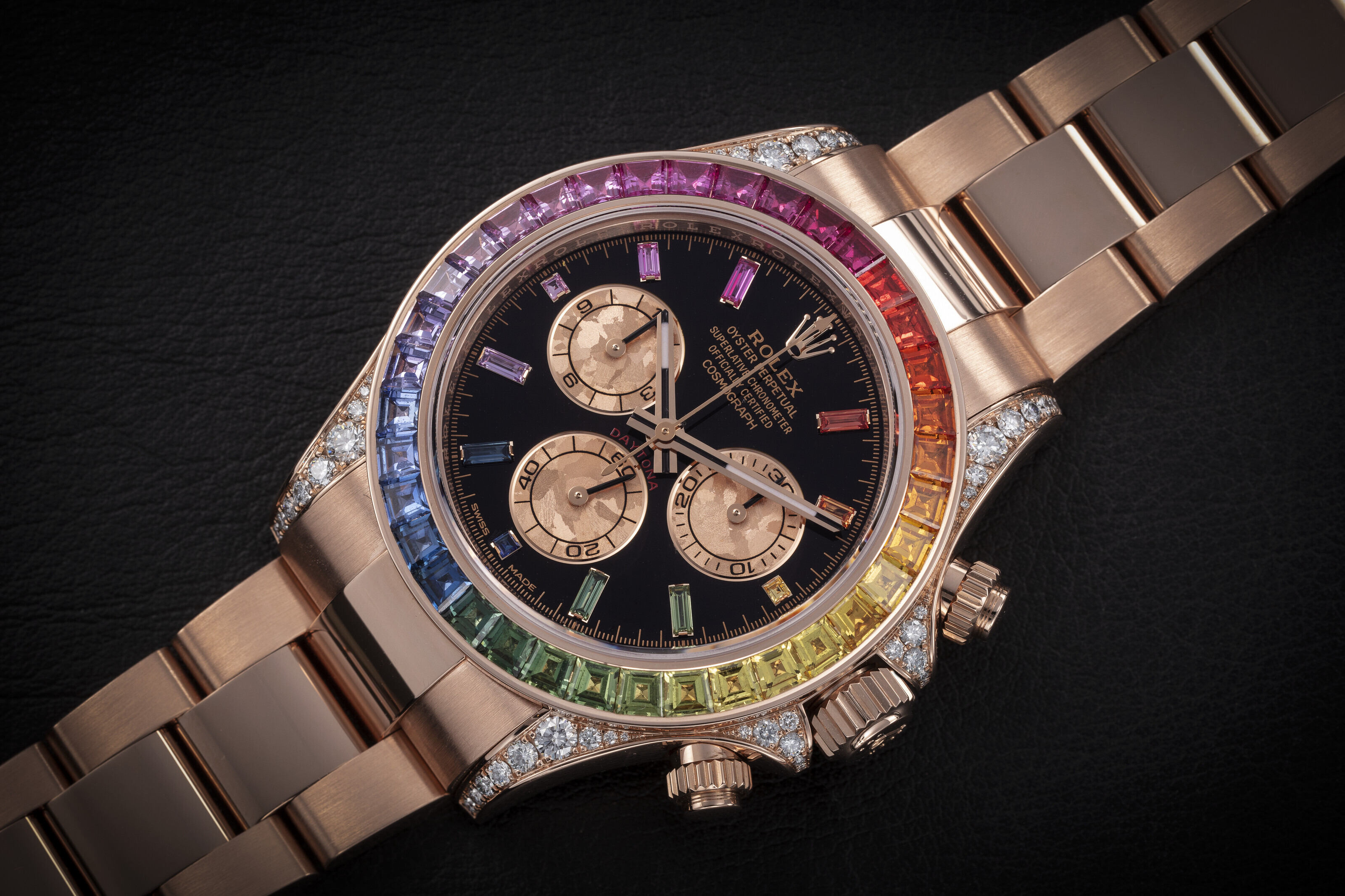 ROLEX, DAYTONA REF. 116595RBOW ‘RAINBOW’, AN IMPRESSIVE GOLD, DIAMOND ...