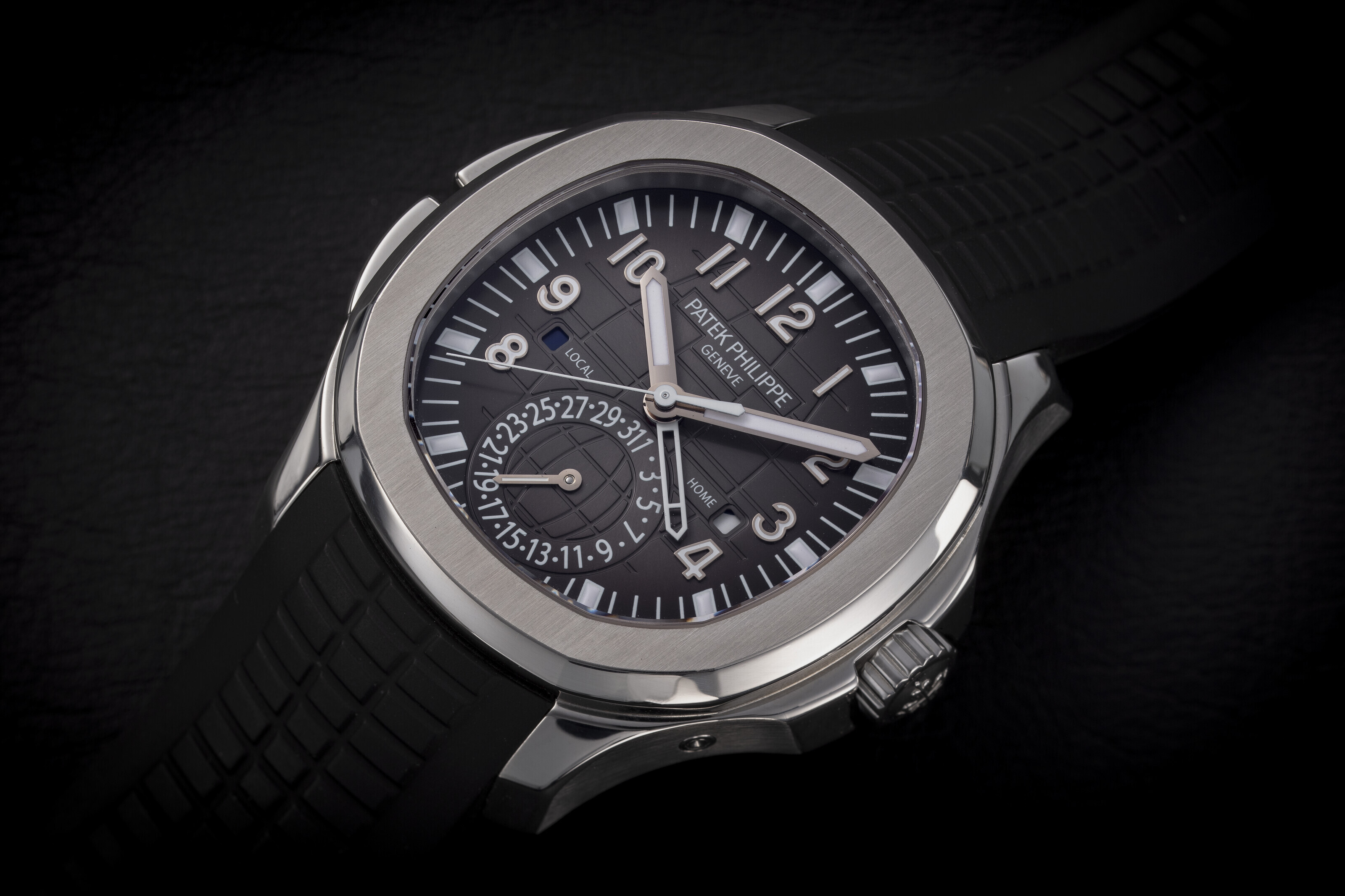 PATEK PHILIPPE, AQUANAUT TRAVEL TIME REF. 5164A-001, A STEEL DUAL TIME ...