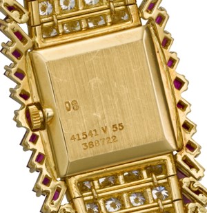 PIAGET. A LADY’S EXTREMELY ATTRACTIVE 18K GOLD, DIAMOND AND RUBY-SET ...