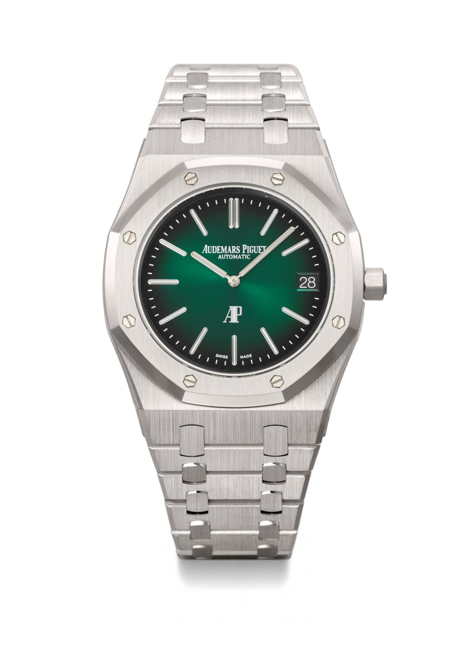 AUDEMARS PIGUET. AN EXCEPTIONALLY RARE AND ATTRACTIVE PLATINUM ...