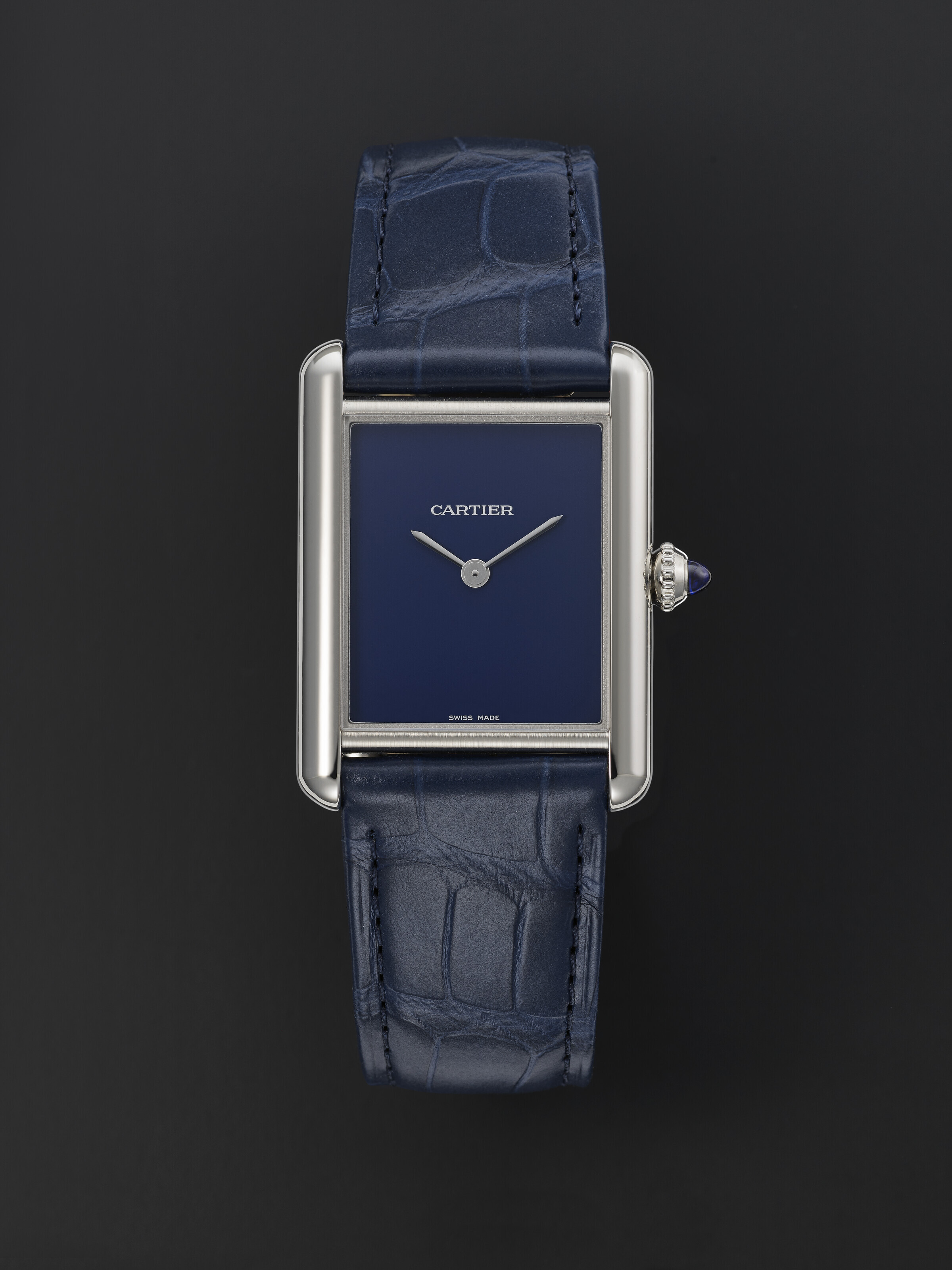 CARTIER, STEEL 'TANK MUST' BLUE, REF. WSTA0055, | Christie’s