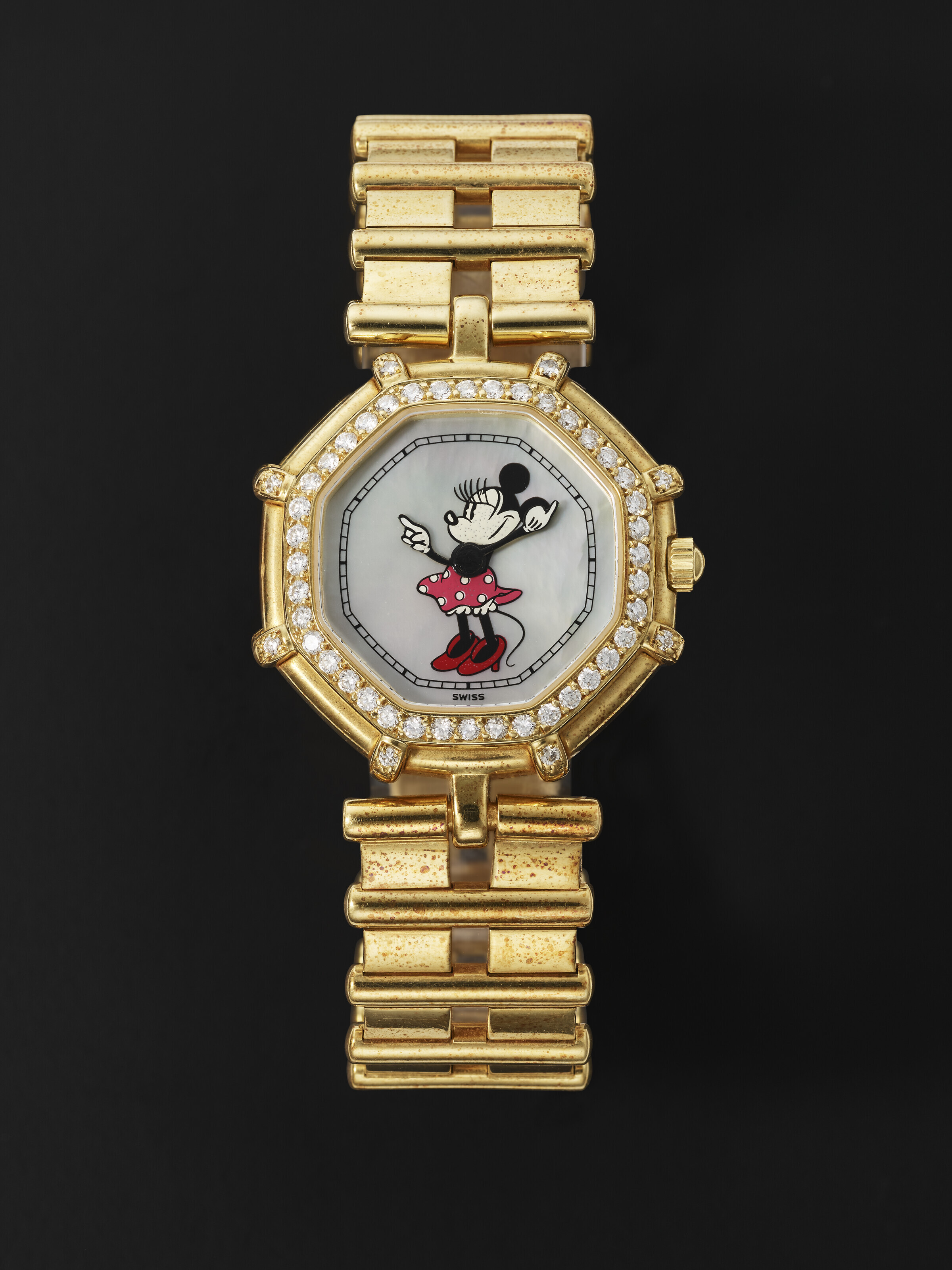 GERALD GENTA, YELLOW GOLD AND DIAMOND-SET 'MINNIE MOUSE', REF. G2851.7 ...