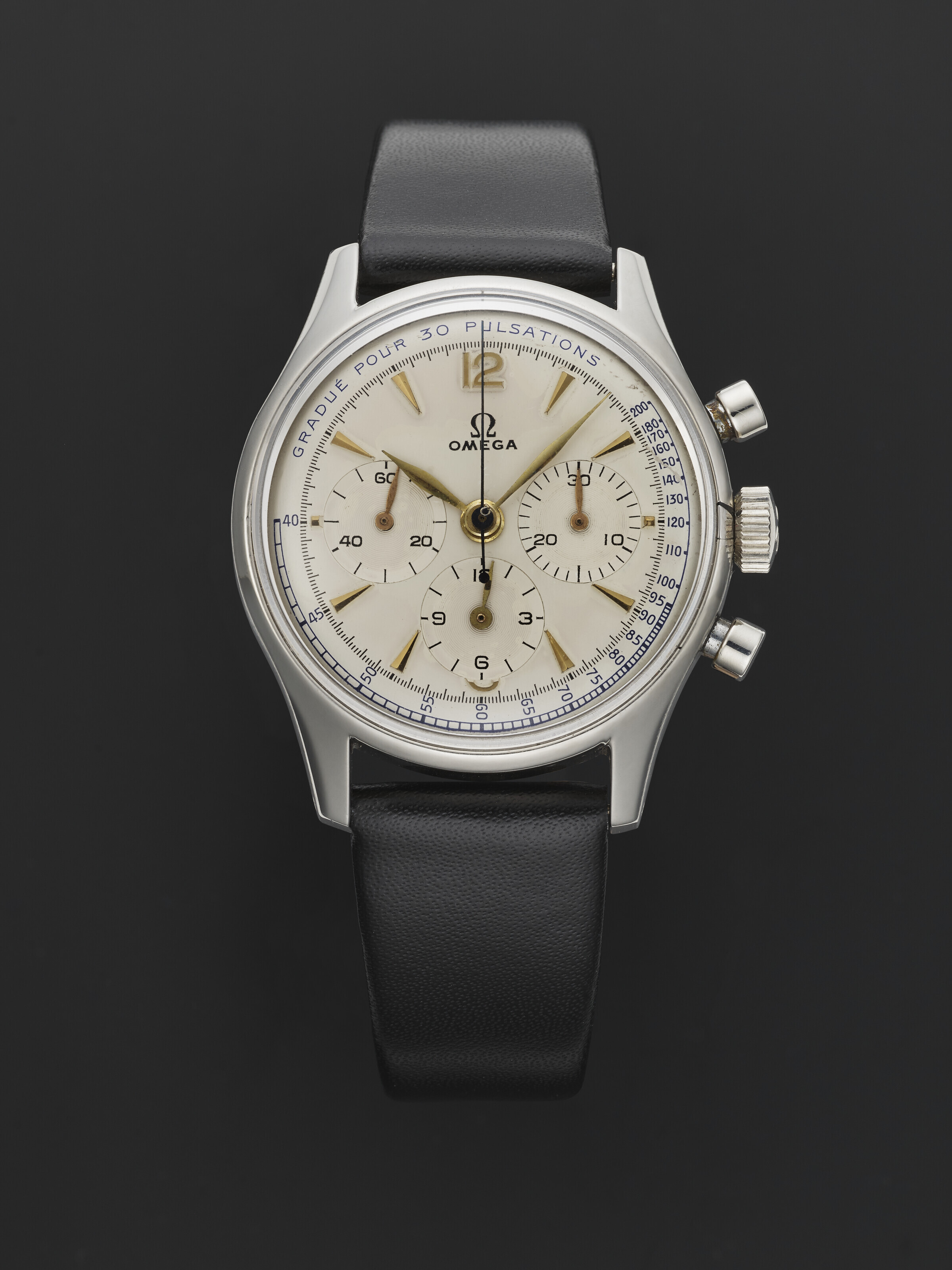 OMEGA, STEEL CHRONOGRAPH, REF. 2451, | Christie’s