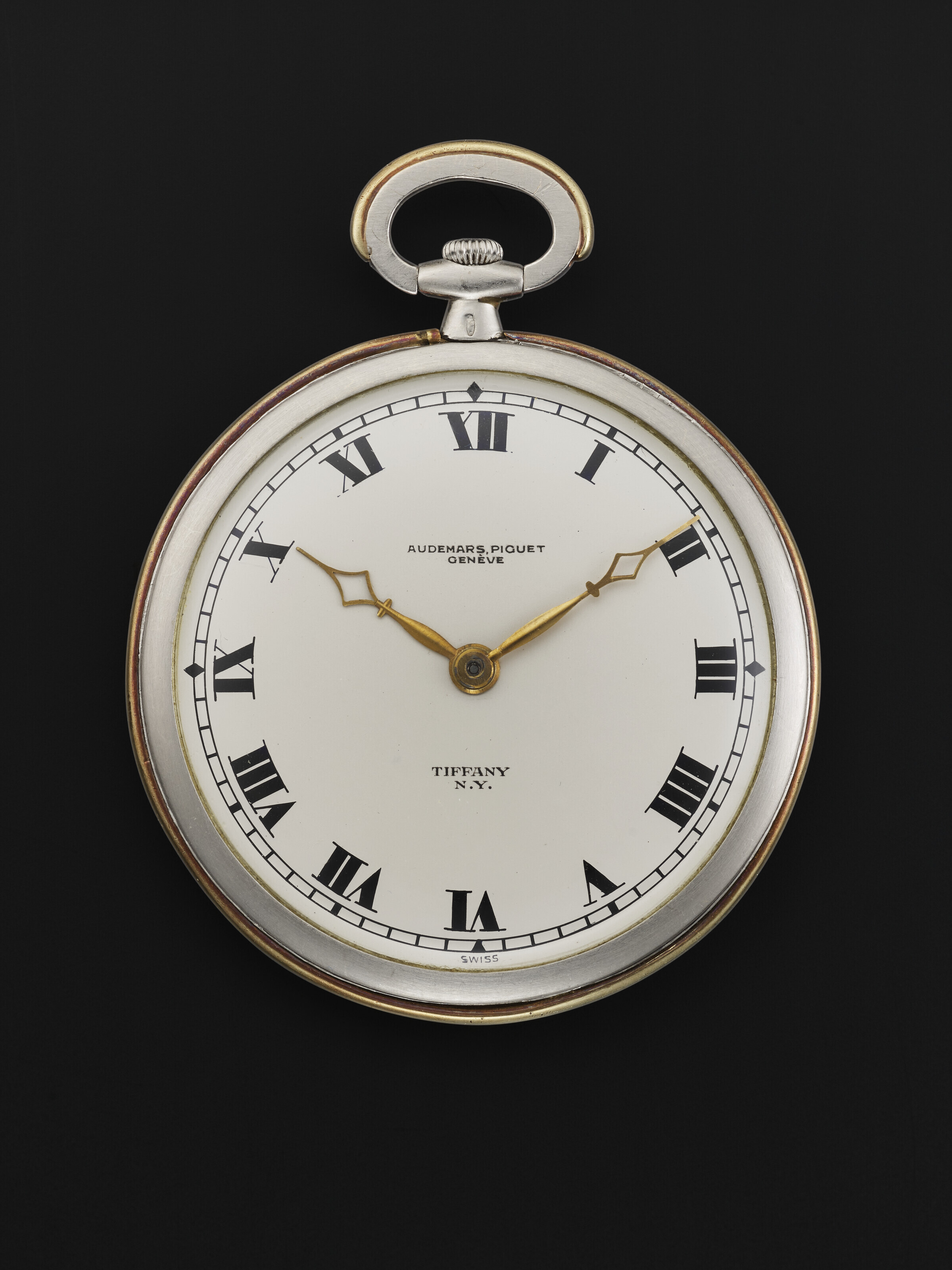 AUDEMARS PIGUET, YELLOW AND WHITE GOLD DIAMOND-SET POCKET WATCH ...