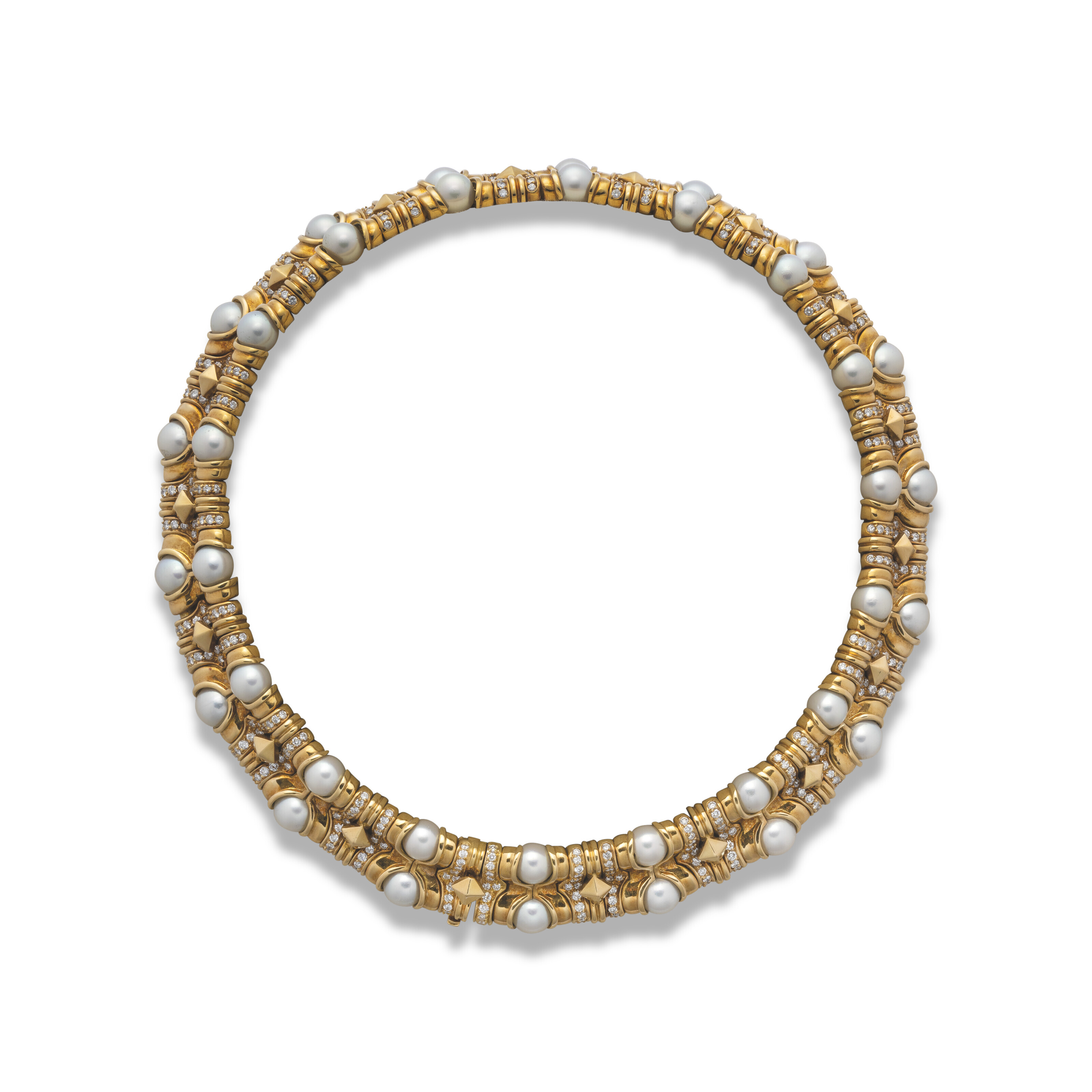 BULGARI CULTURED PEARL AND DIAMOND 'BOULES' NECKLACE, | Christie’s