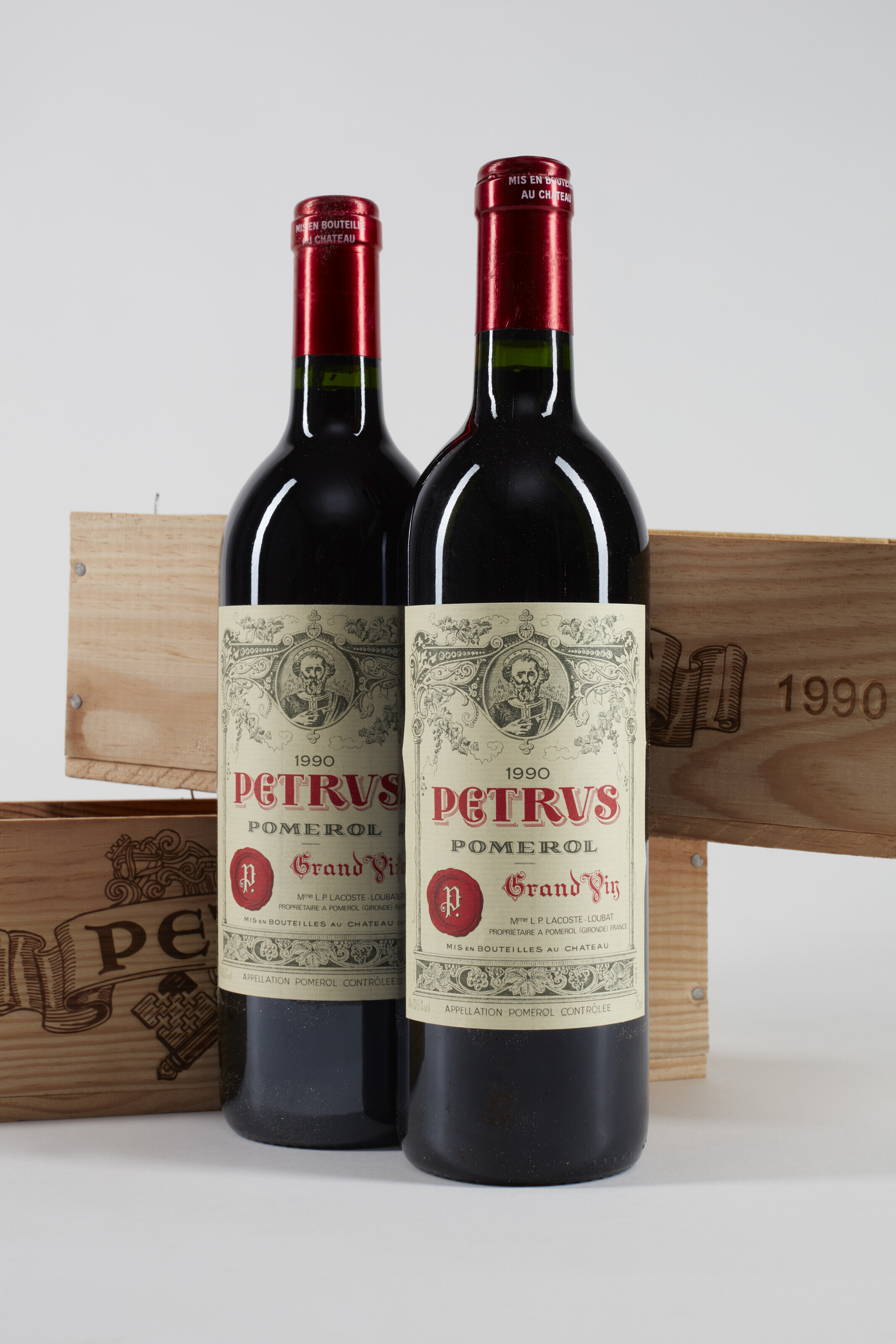 Petrus 1990, Pomerol, cru exceptionnelIn individual original wooden ...
