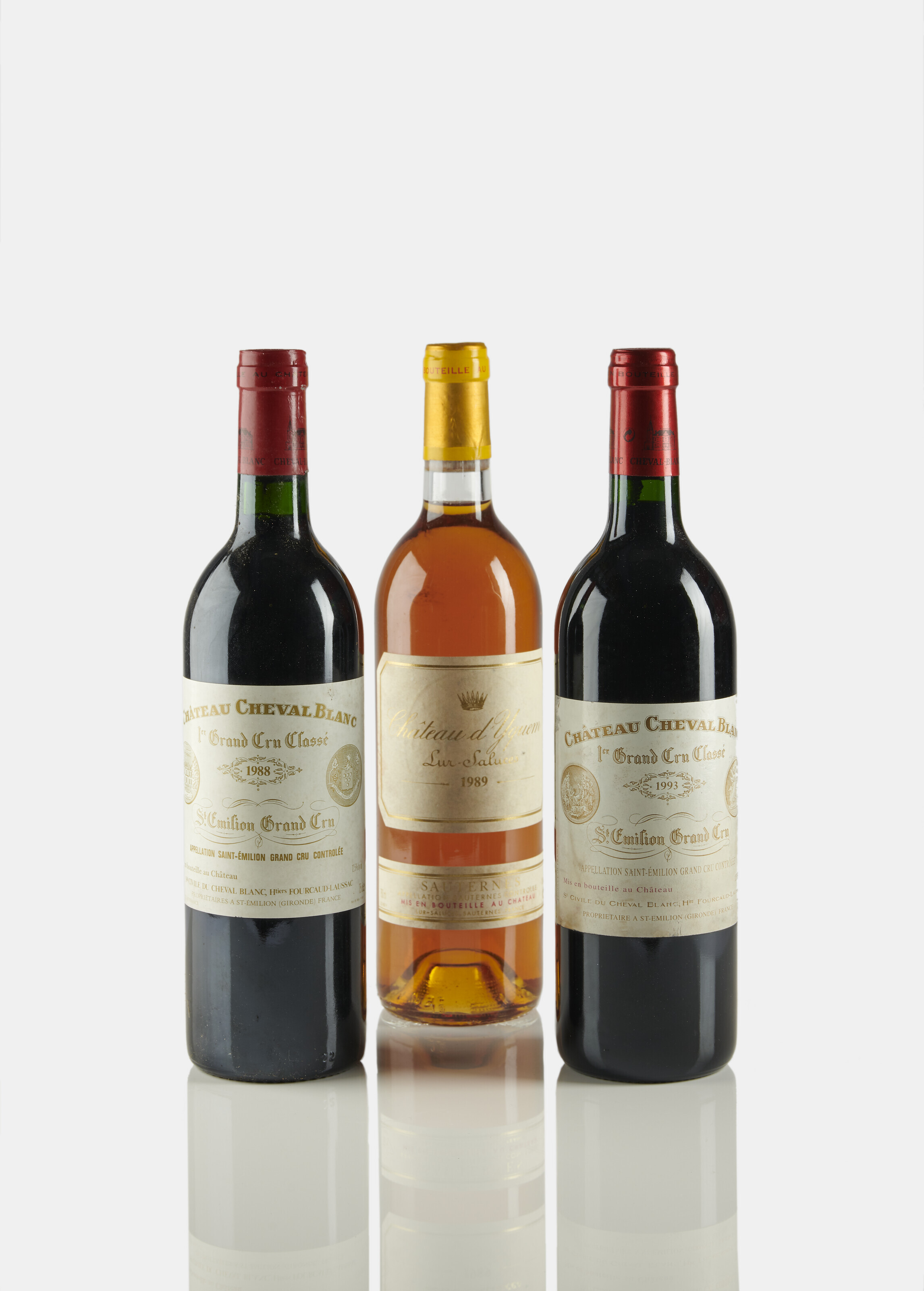 Mixed Cheval Blanc and Yquem, Château Cheval-Blanc 1988Bin-soiled ...