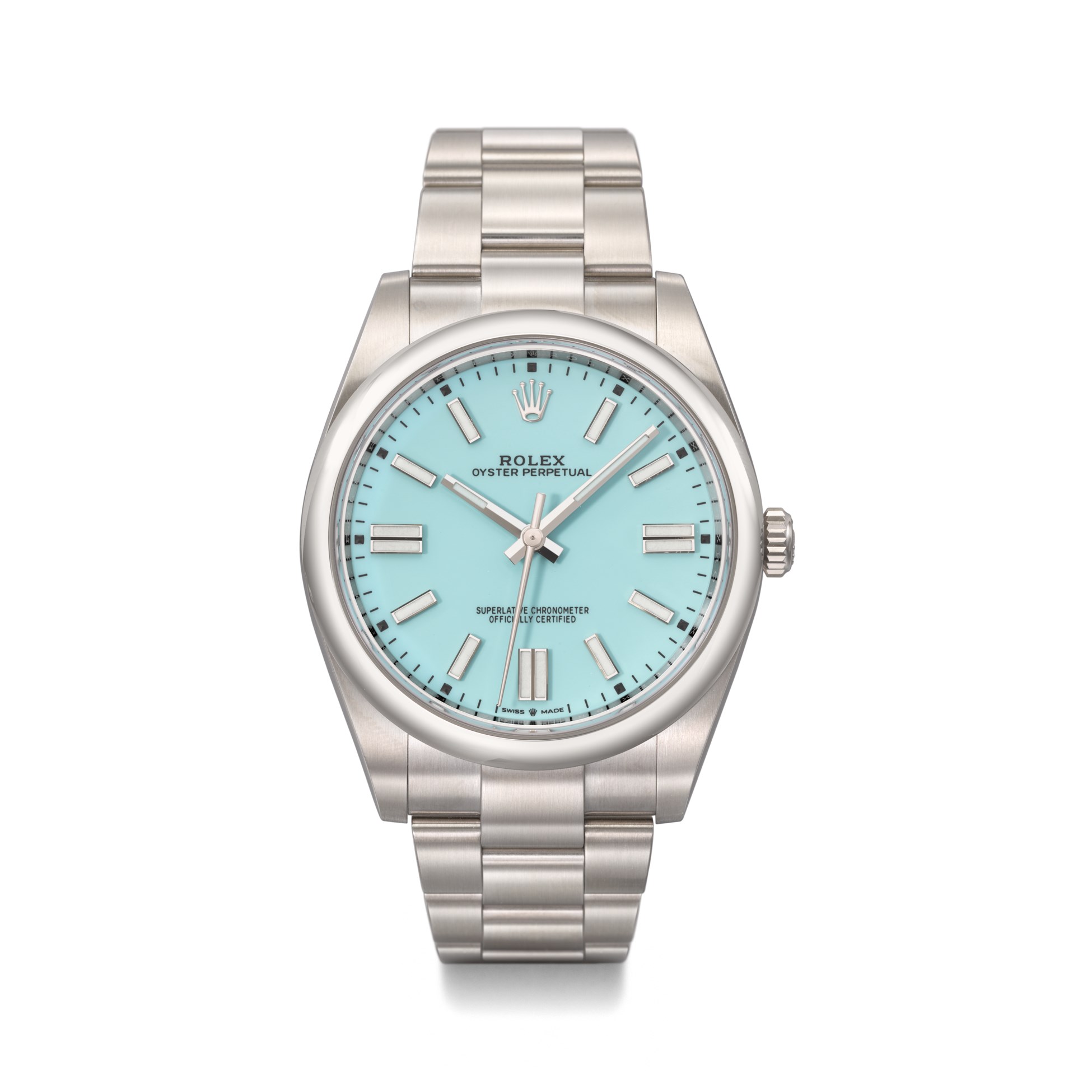 ROLEX. AN ATTRACTIVE STAINLESS STEEL AUTOMATIC WRISTWATCH WITH SWEEP ...