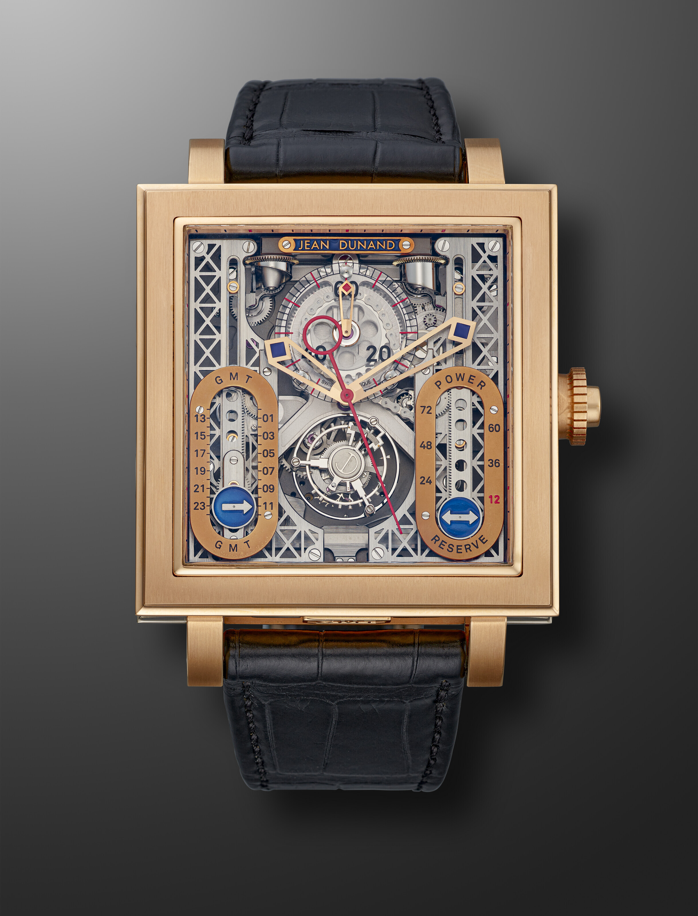 JEAN DUNAND, UNIQUE PIECE PINK GOLD AND TITANIUM TOURBILLON, MONOPUSHER ...