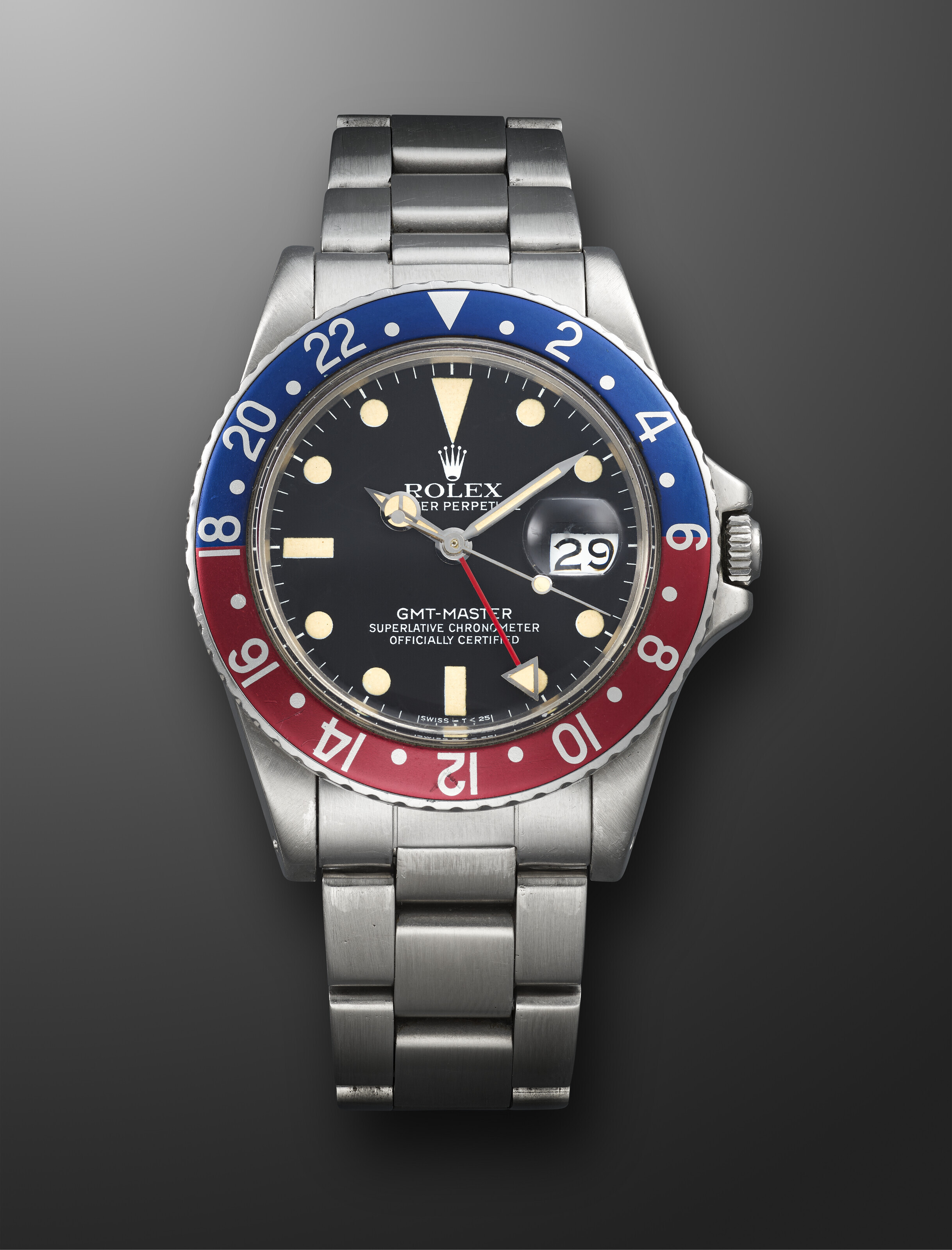 ROLEX, STAINLESS STEEL DUAL TIME GMT-MASTER 'PEPSI', REF. 16750 ...