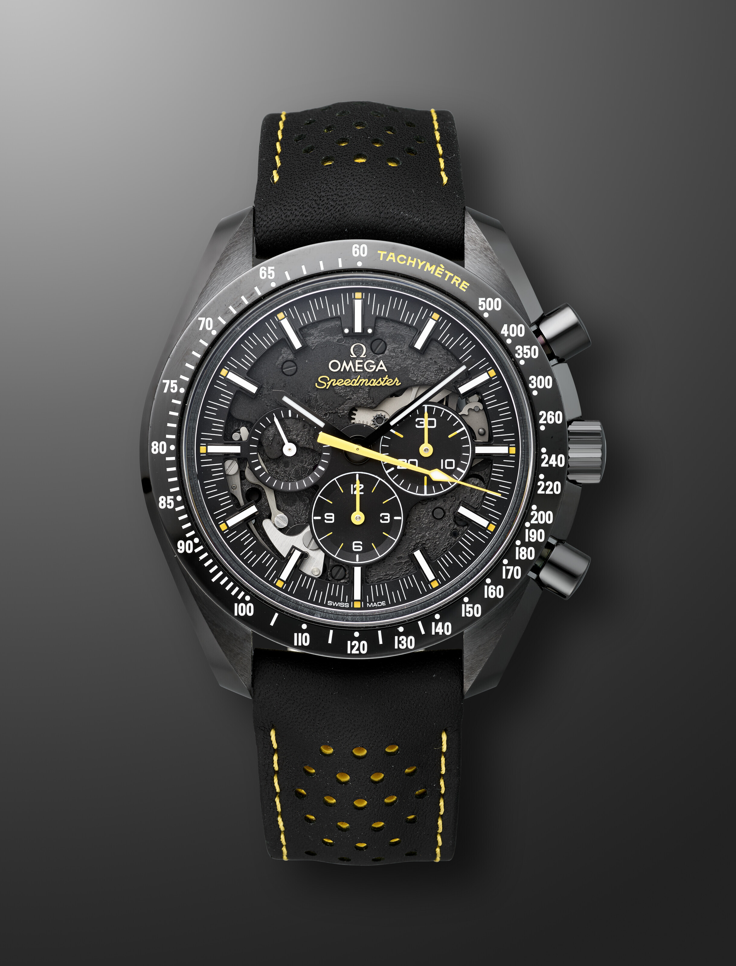 OMEGA, CERAMIC CHRONOGRAPH 'SPEEDMASTER', 'DARK SIDE OF THE MOON APOLLO ...