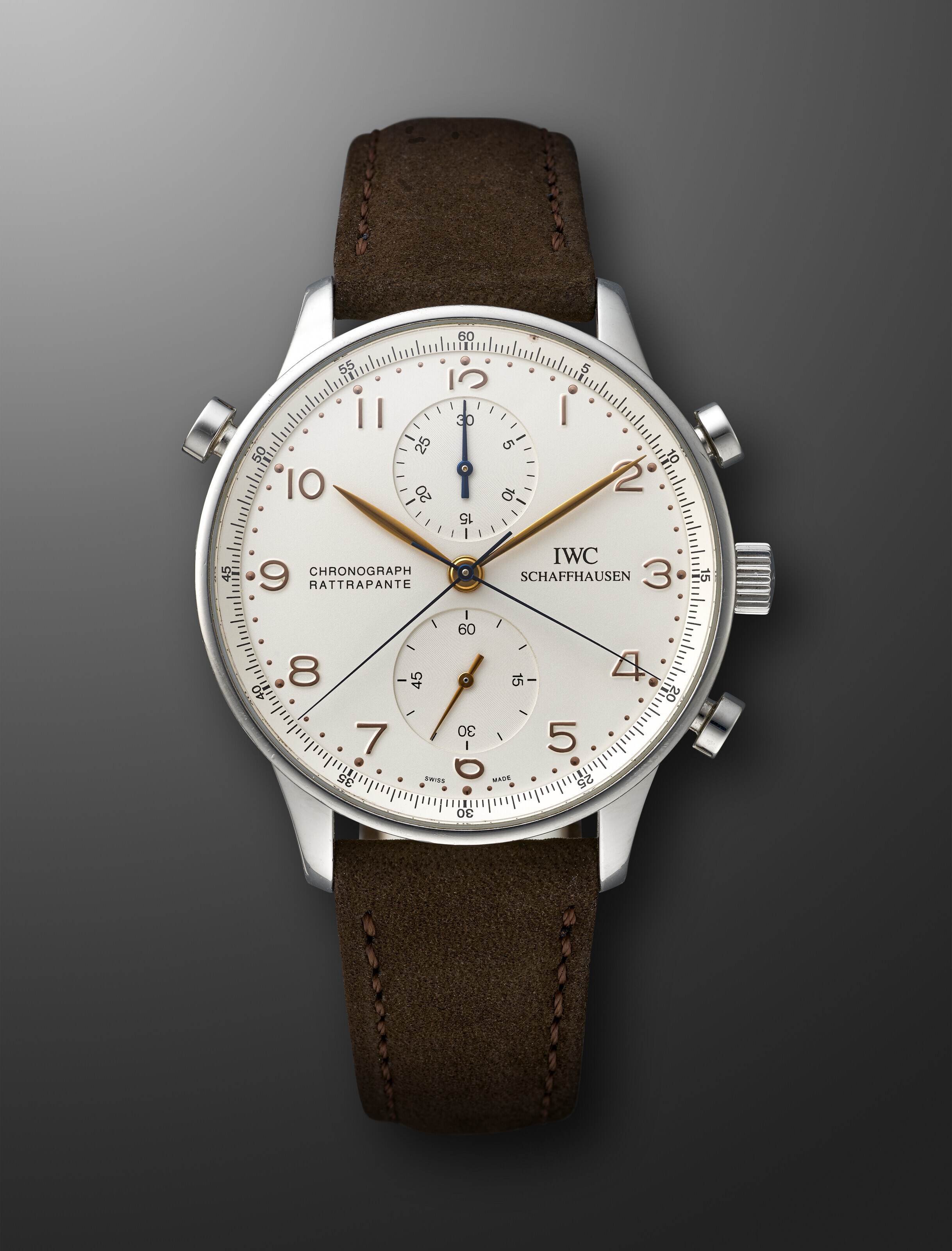 IWC, STAINLESS STEEL SPLIT-SECONDS CHRONOGRAPH 'PORTUGUESE', REF. 3712 ...