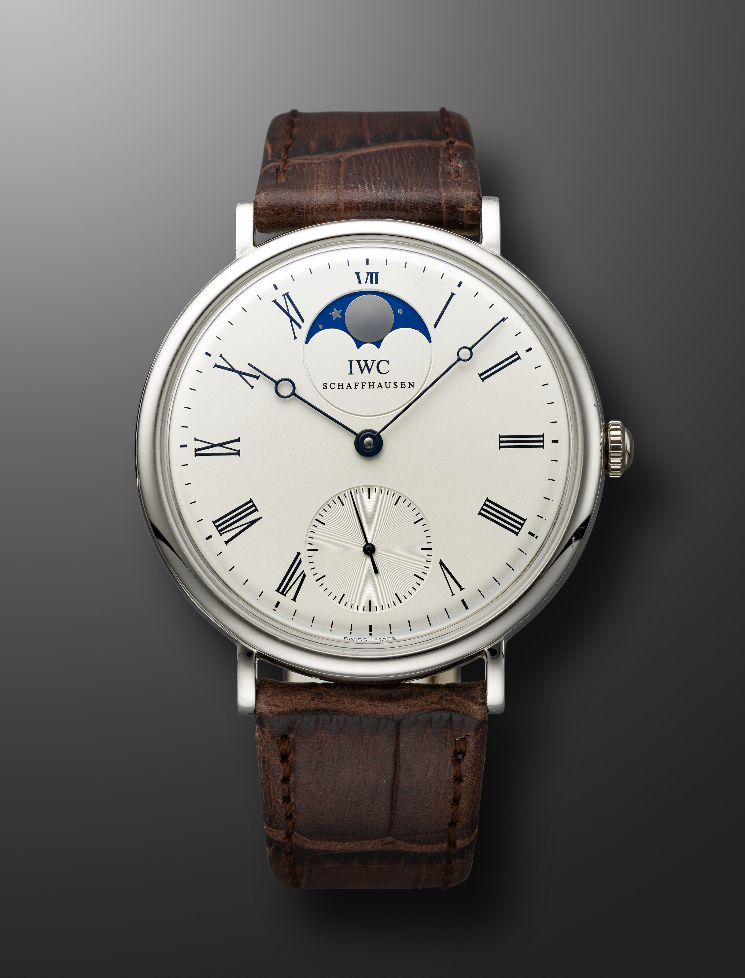 IWC, LIMITED EDITION PLATINUM MOON PHASES 'PORTOFINO', REF. 5448-05, NO ...