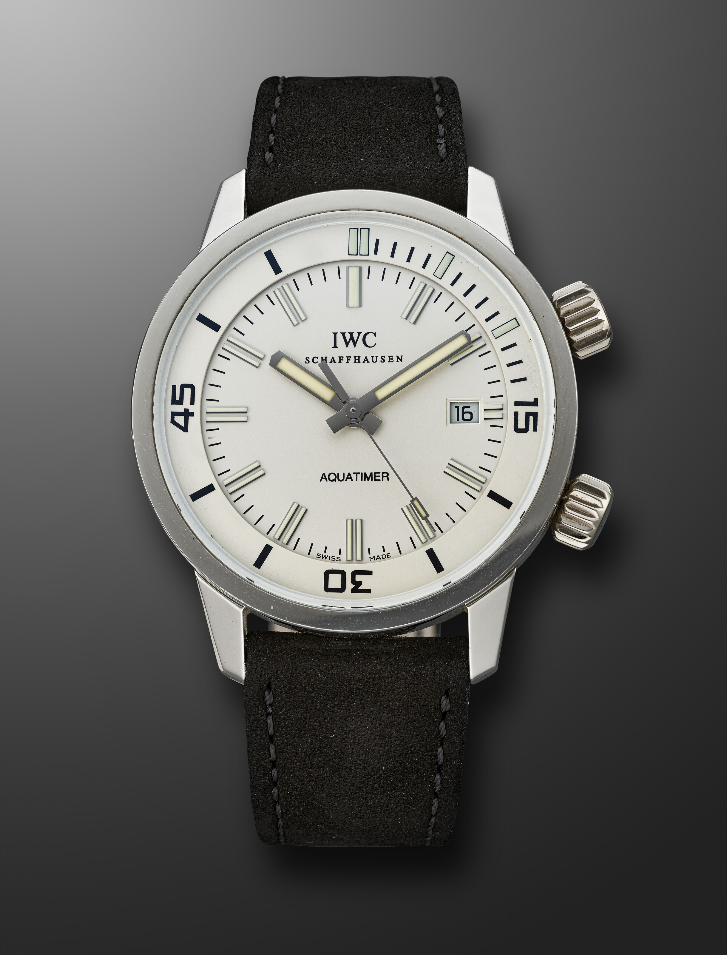 IWC, LIMITED EDITION PLATINUM 'AQUATIMER', REF. 3231, NO. 58/500 ...