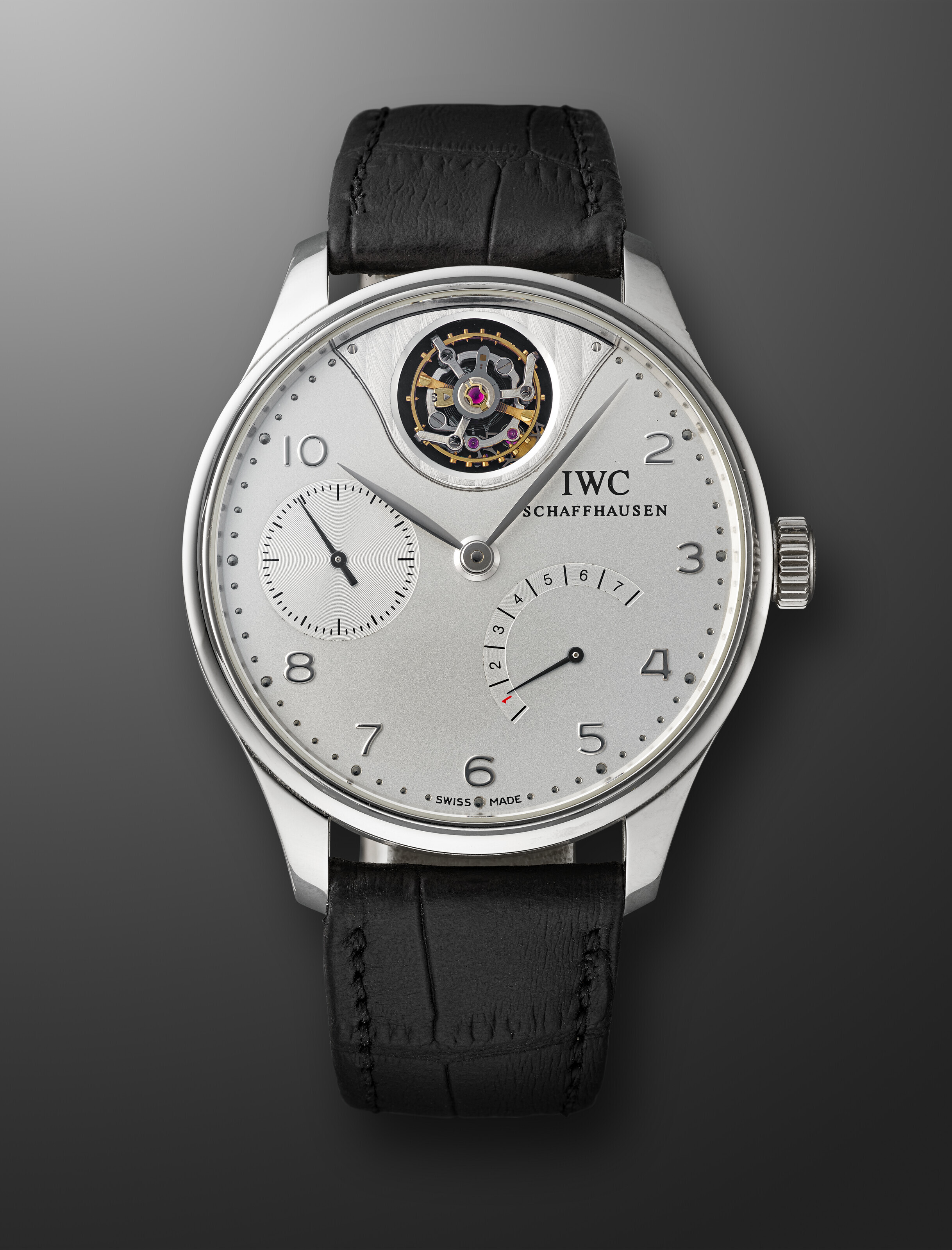 IWC, LIMITED EDITION PLATINUM TOURBILLON 'PORTUGUESE TOURBILLON MYSTERE ...