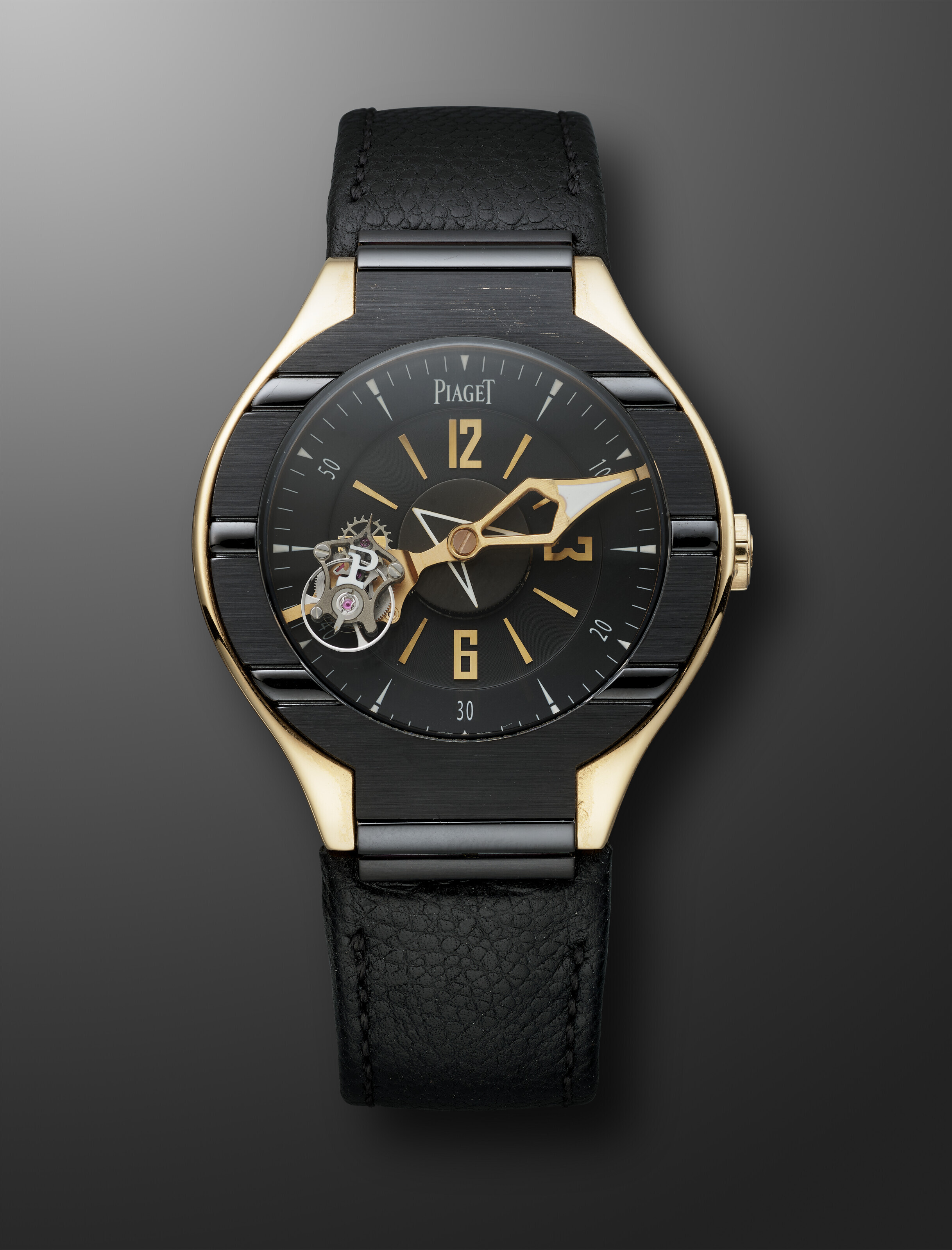 PIAGET, LIMITED EDITION PINK GOLD AND PVD TOURBILLON 'TOURBILLON ...
