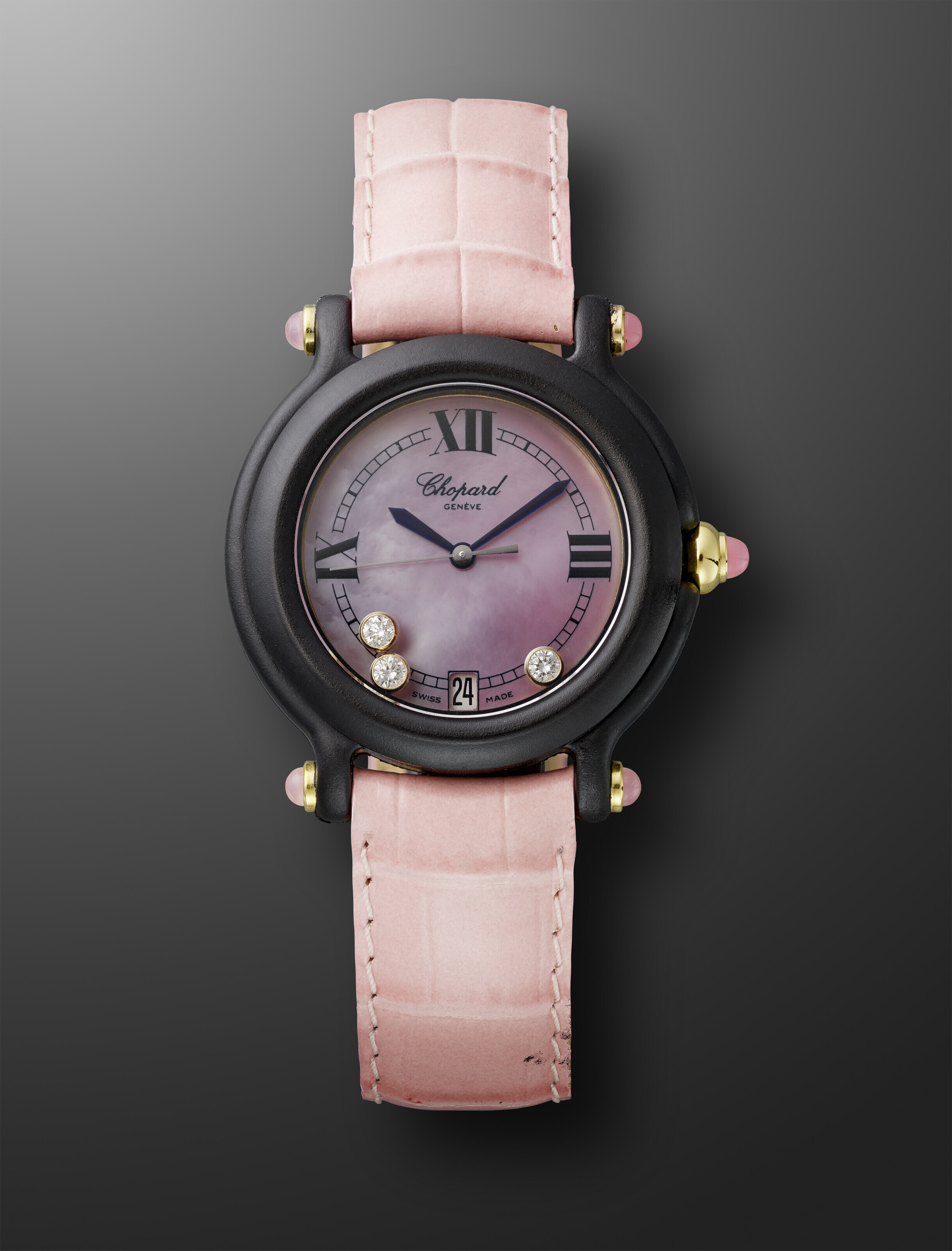 CHOPARD, LIMITED EDITION PVD STAINLESS STEEL AND DIAMOND-SET 'BE HAPPY ...