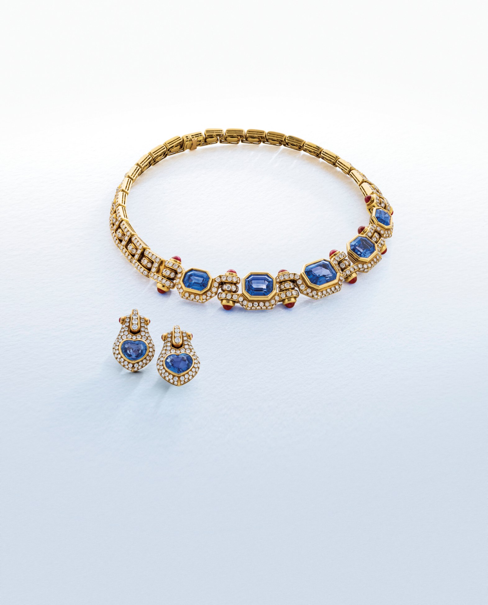 IMPORTANT BULGARI SET OF SAPPHIRE, RUBY AND DIAMOND JEWELLERY | Christie's