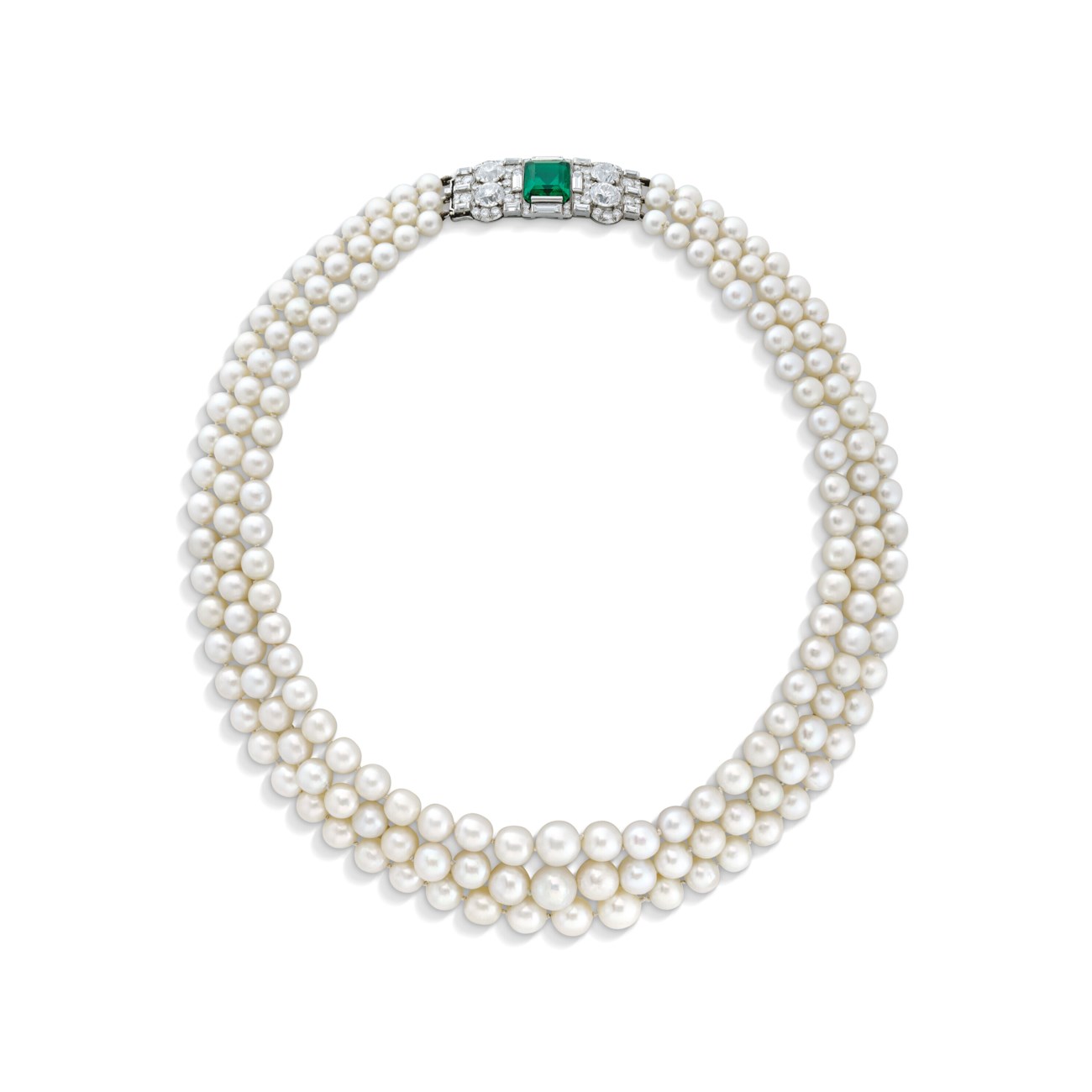BULGARI ART DECO NATURAL AND CULTURED PEARL, DIAMOND AND IMITATION GEM ...