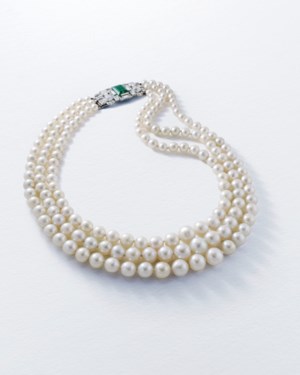 BULGARI ART DECO NATURAL AND CULTURED PEARL, DIAMOND AND IMITATION GEM ...