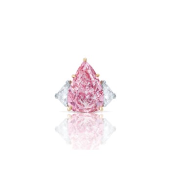 THE FORTUNE PINKSENSATIONAL COLOURED DIAMOND AND DIAMOND RING | Christie's