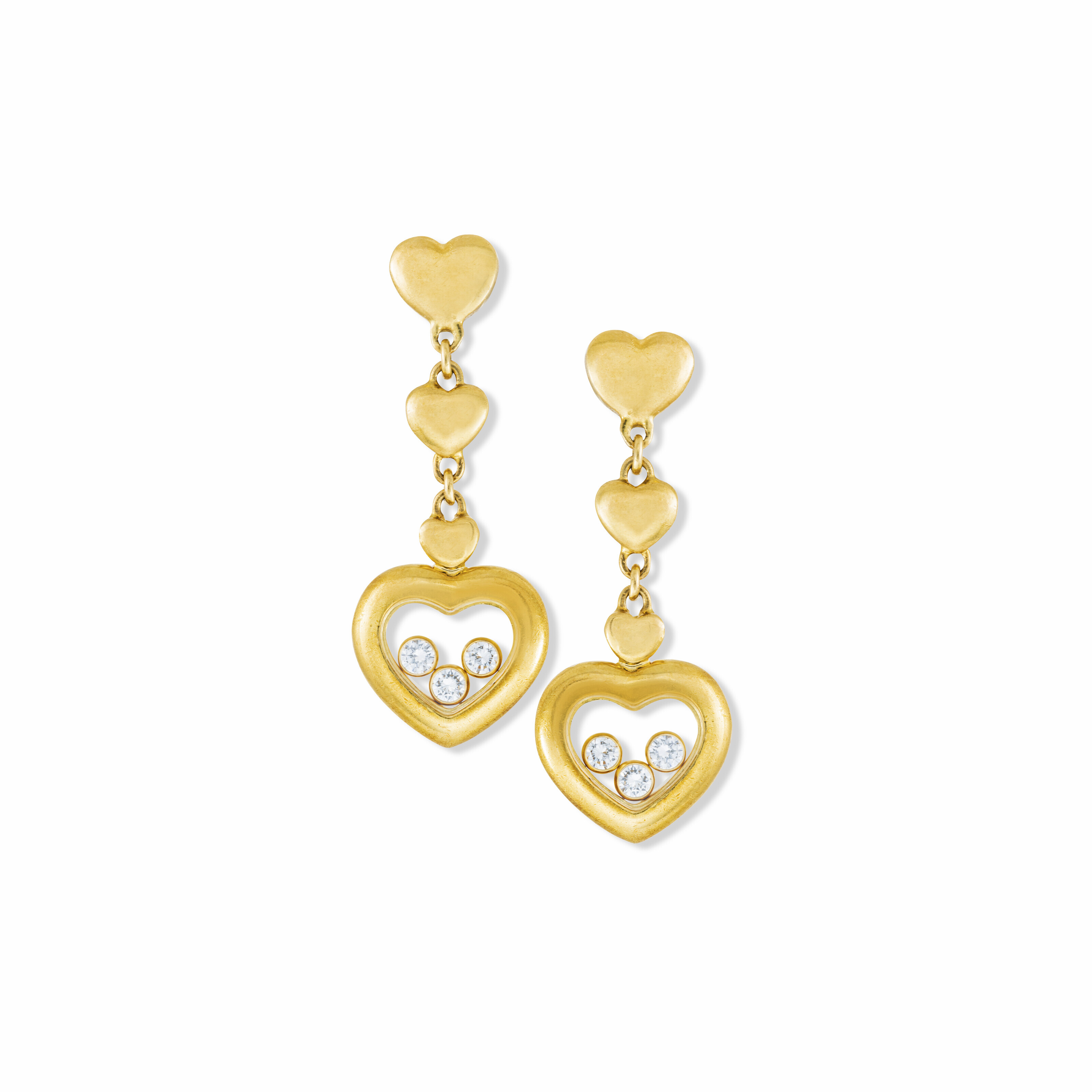 NO RESERVE | CHOPARD SET OF DIAMOND AND GOLD 'HAPPY DIAMOND' JEWELLERY ...