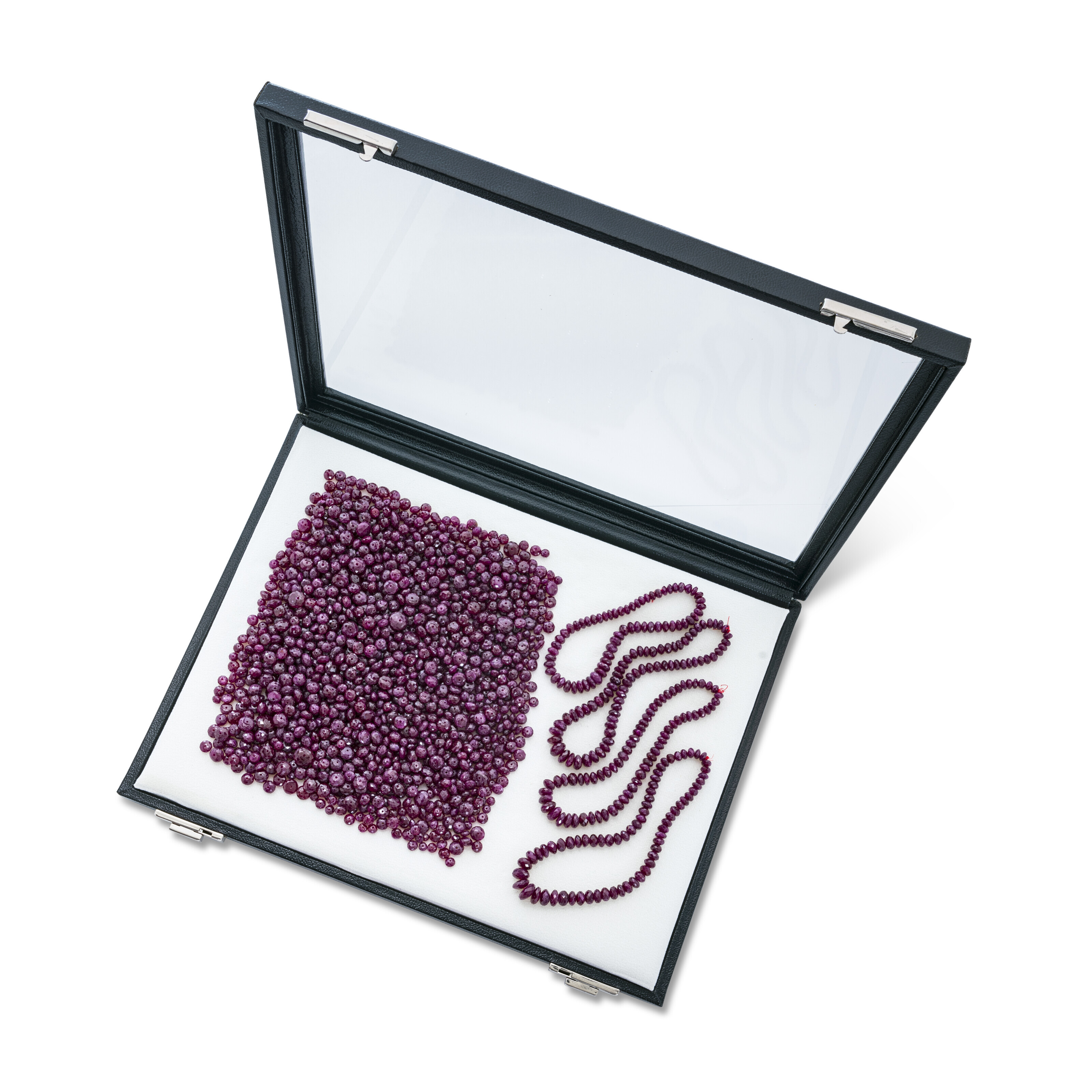 NO RESERVE | PAIR OF RUBY NECKLACES; RUBY BEAD STRANDS; GROUP OF ...