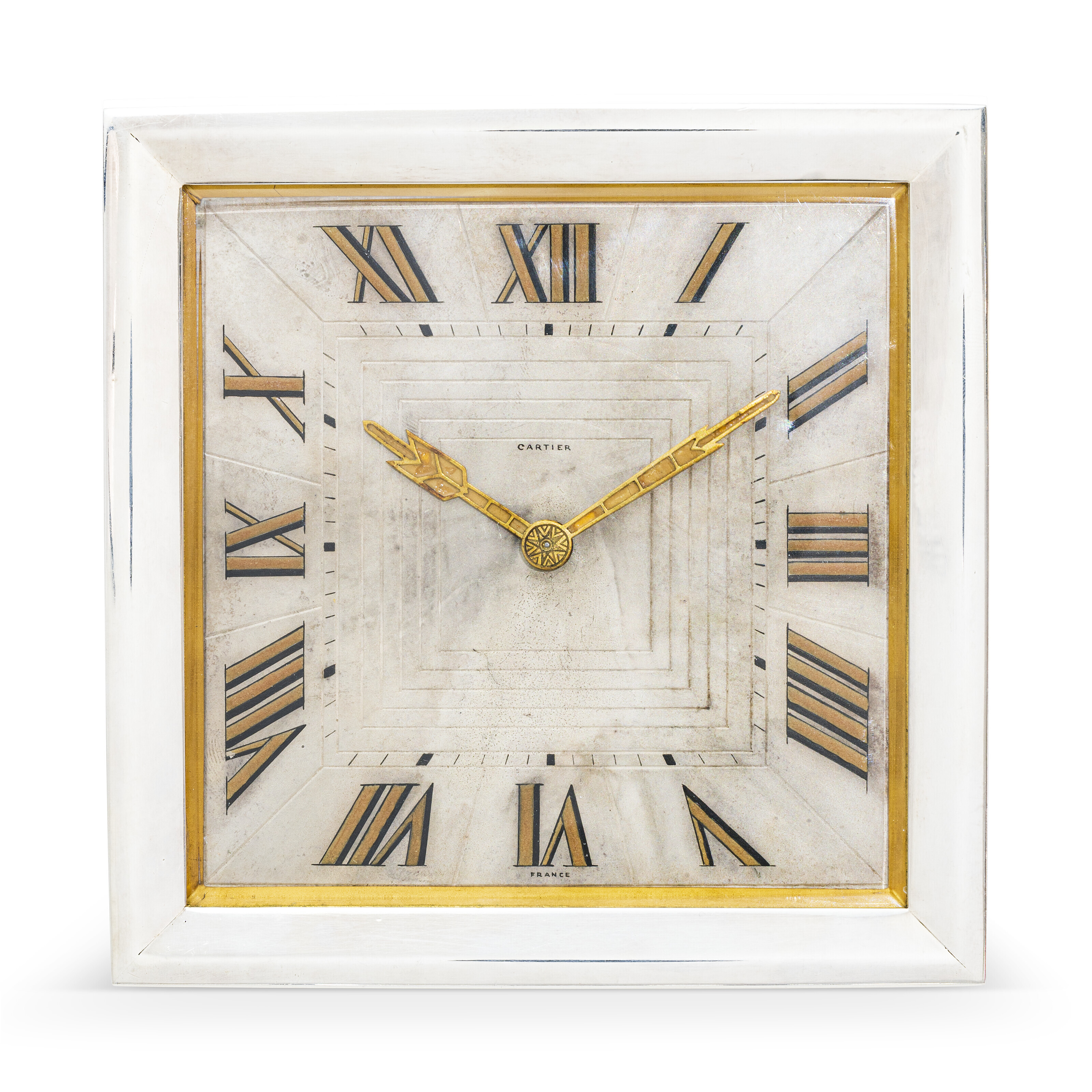 CARTIER SILVER CLOCK, | Christie’s