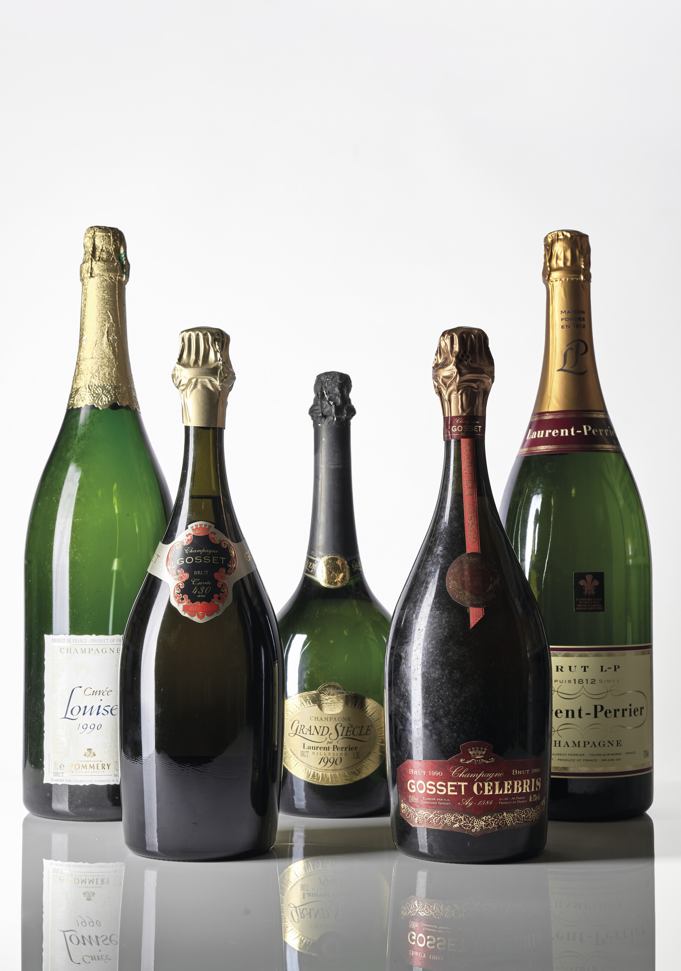 Mixed 1990 and NV Champagne, Laurent-Perrier Grand Siècle 1990In ...