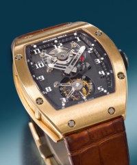 RICHARD MILLE. A UNIQUE AND HIGHLY IMPORTANT 18K PINK GOLD WRISTWATCH ...