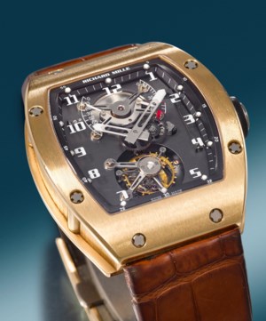 RICHARD MILLE. A UNIQUE AND HIGHLY IMPORTANT 18K PINK GOLD WRISTWATCH ...