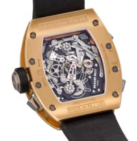 RICHARD MILLE. A UNIQUE 18K PINK GOLD TOURBILLON SPLIT SECONDS ...