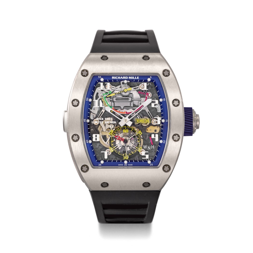 RICHARD MILLE. AN IMPORTANT TITANIUM PROTOTYPE SEMI-SKELETONIZED ...