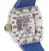 RICHARD MILLE. AN EXTRAORDINARY AND EXTREMELY RARE TRANSPARENT SAPPHIRE ...