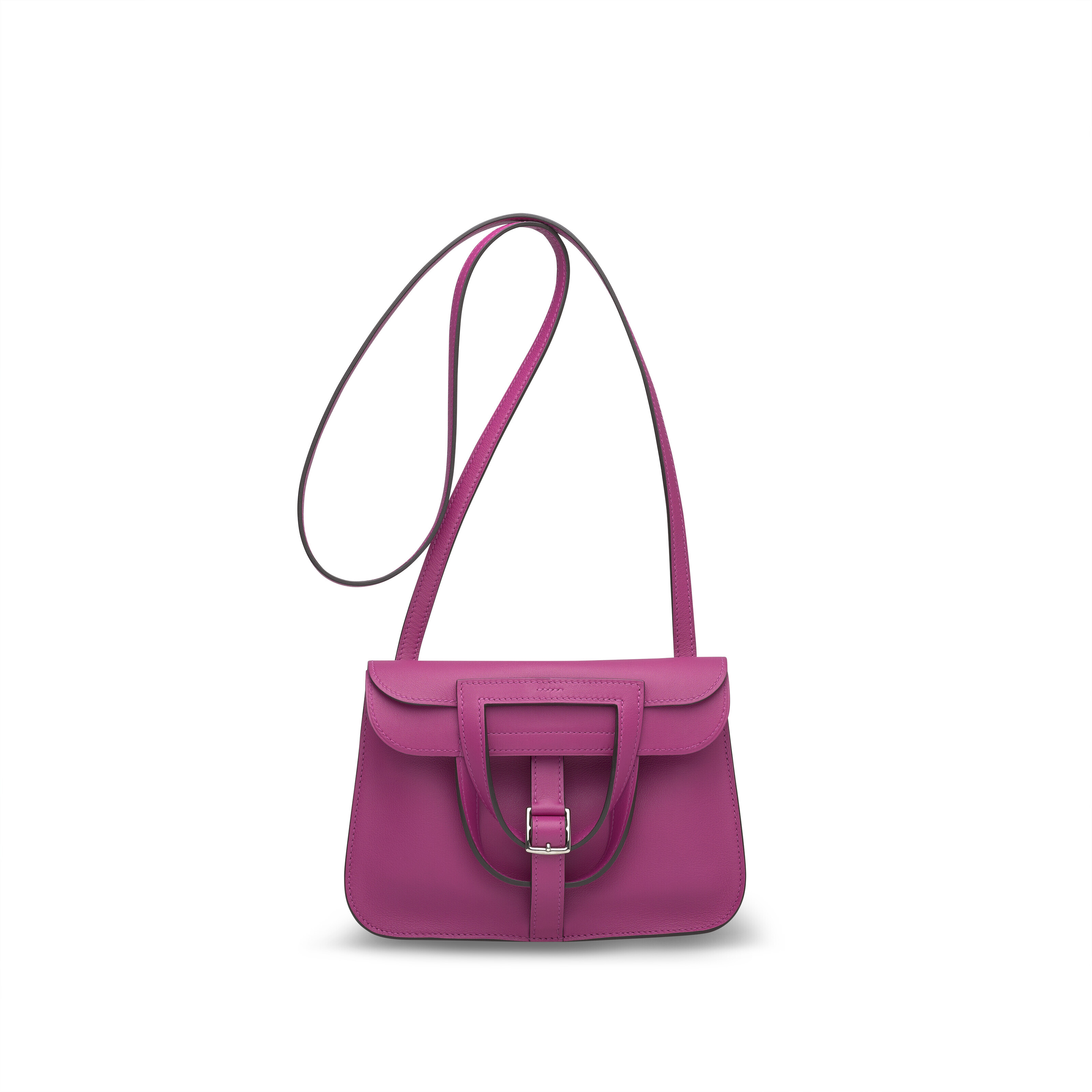 A ROSE POURPRE SWIFT LEATHER MINI HALZAN 20 WITH PALLADIUM HARDWARE ...