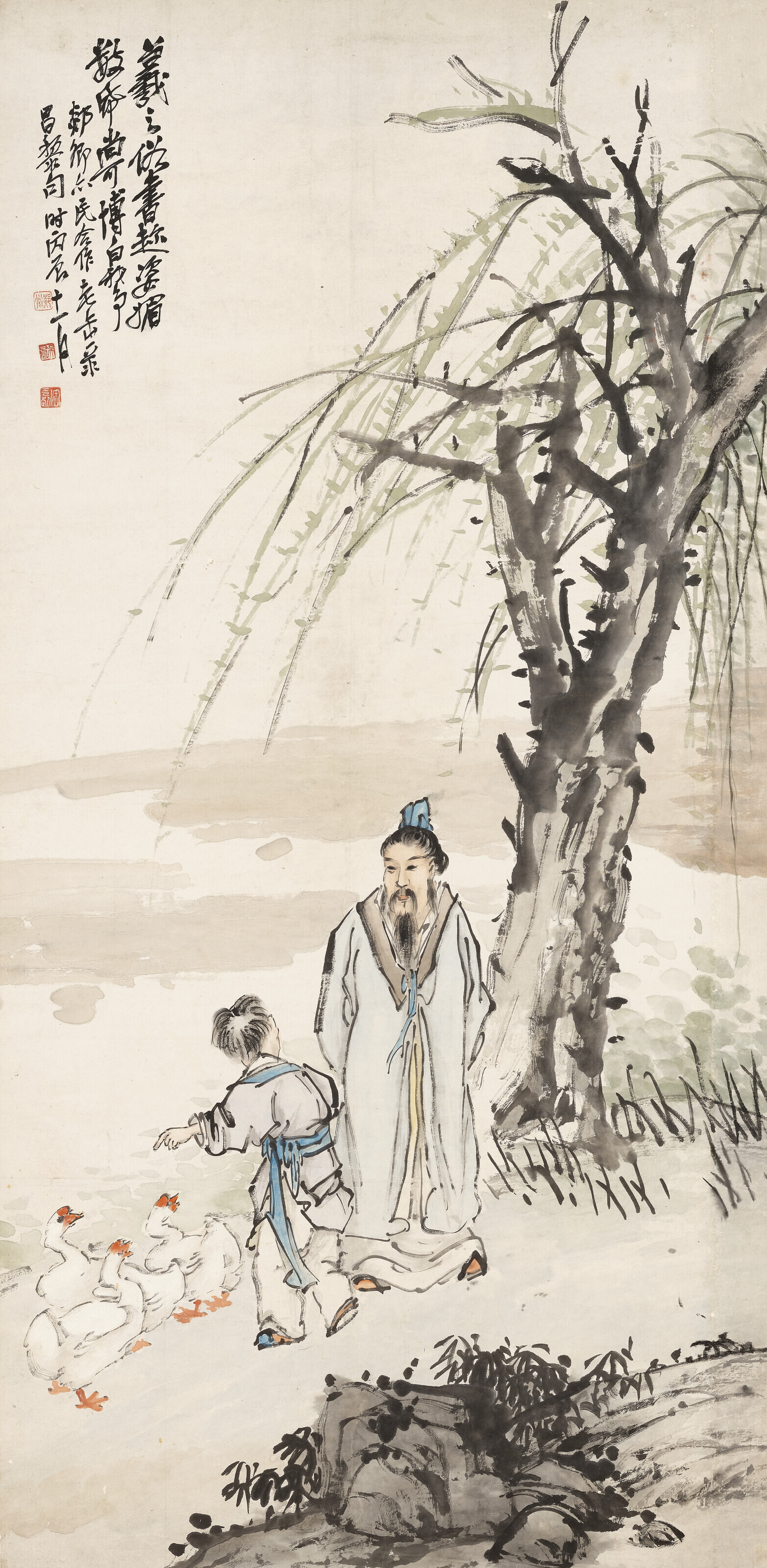 WU CHANGSHUO (1844-1927), HU TANQING (1865-?) AND WANG YIMIN (19TH-20TH CENTURY), Figures ...