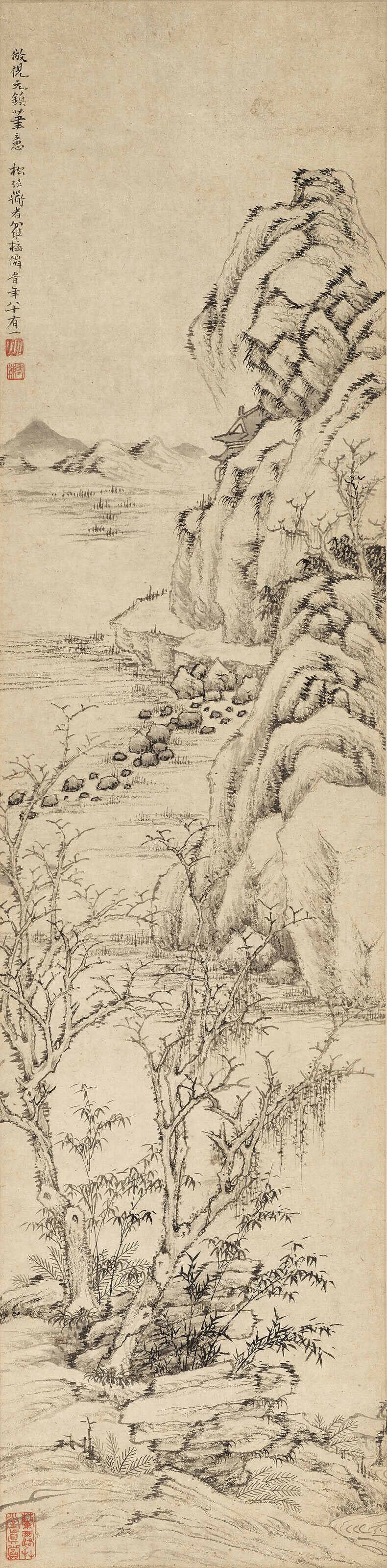LUO XUAN (18TH CENTURY), Landscape after Ni Zhan | Christie’s
