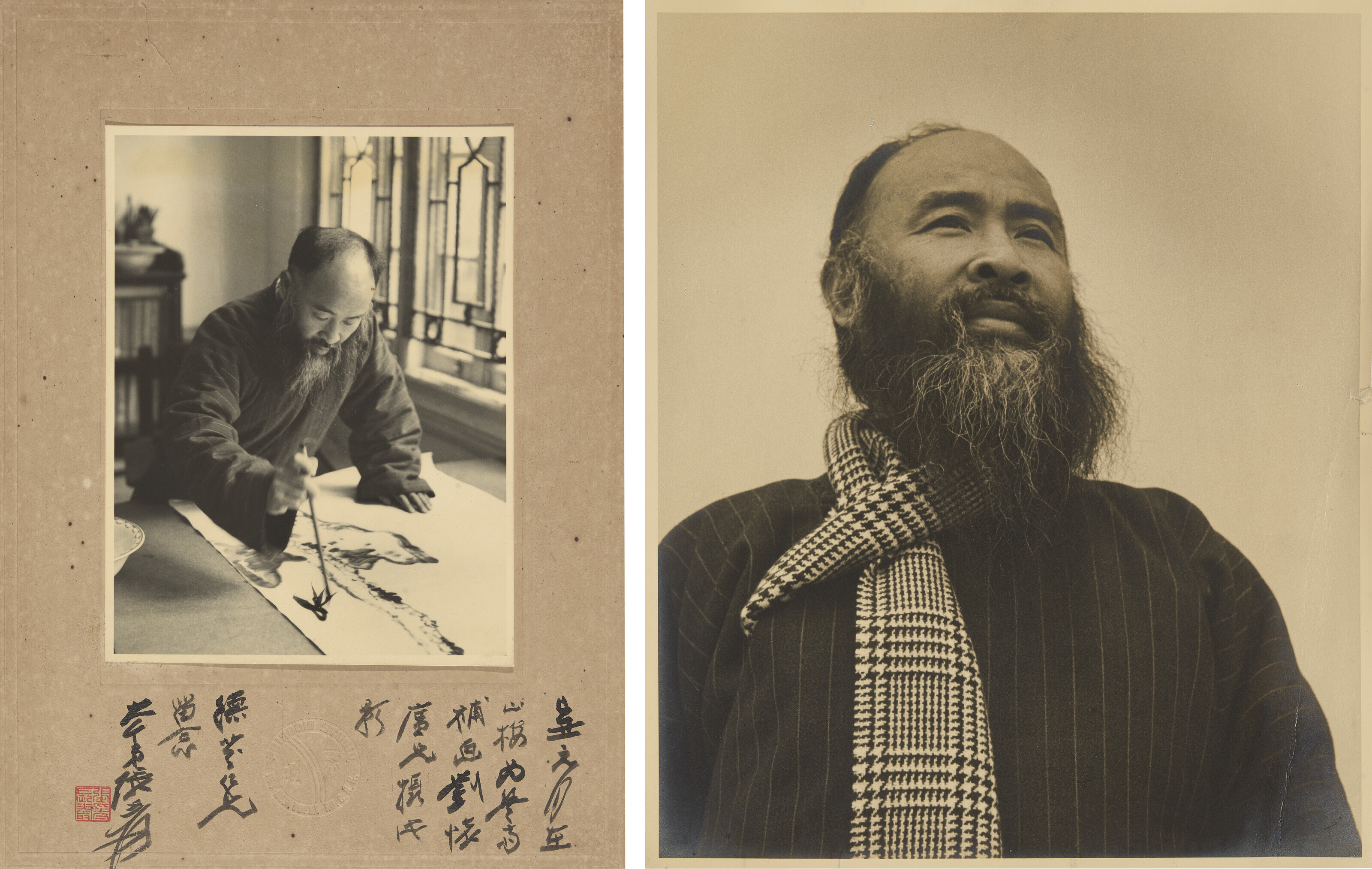 LIU HUAIGUANG (20TH CENTURY), Portrait Photographs of Zhang Daqian ...